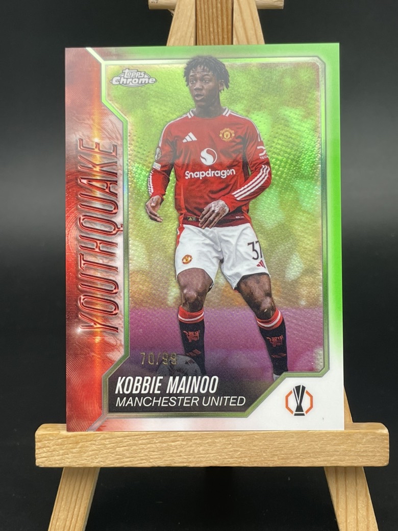 2025 Topps Chrome Kobbie Mainoo 【小哈拍卖-刘30】科比梅努 70/99编 Youthquake特卡 投资收藏 卡淘