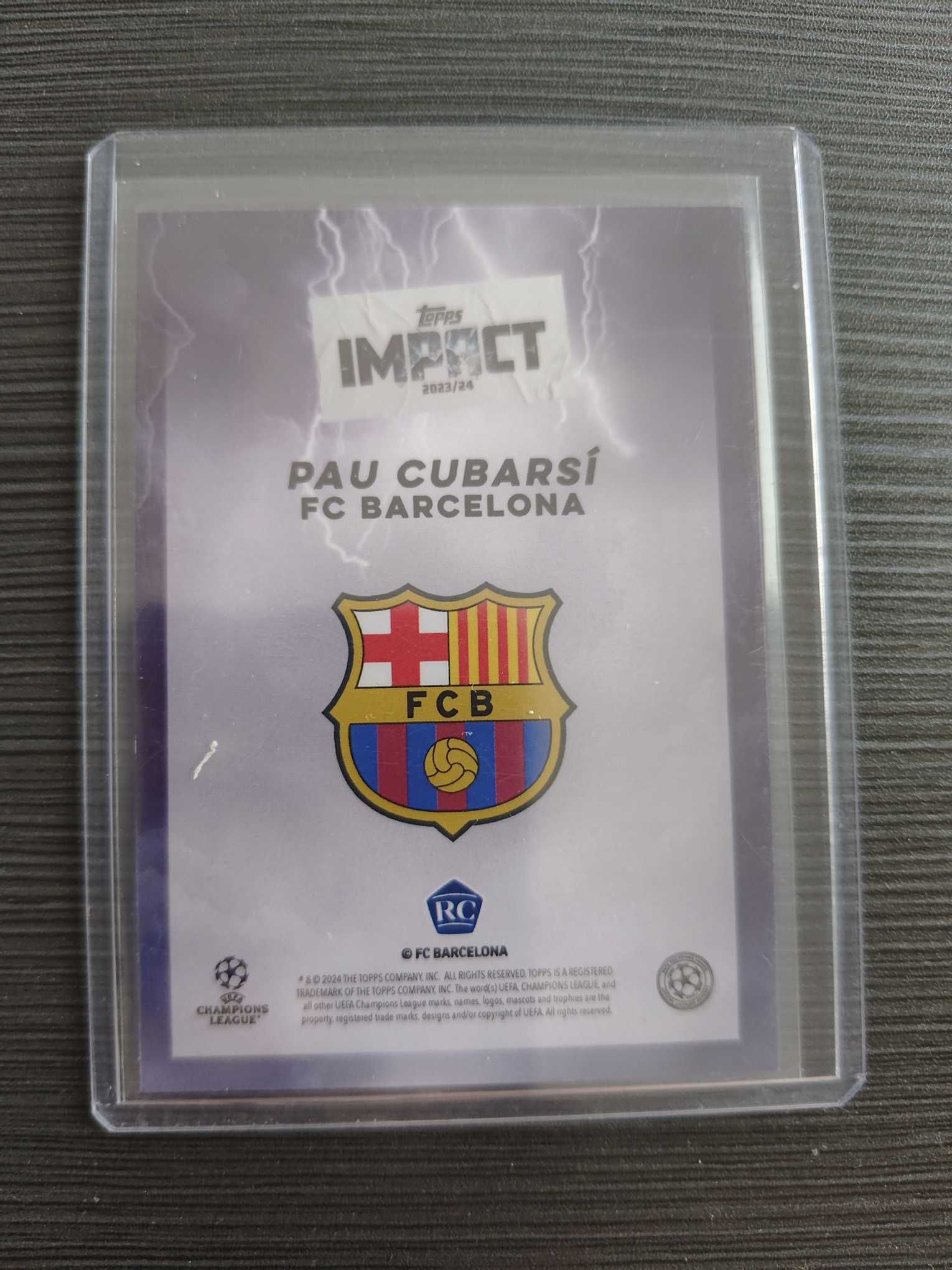 2024 Topps Impact PAU CUBARSI RC 巴塞罗那 新秀 库巴西 43/49编 默认轻微瑕疵 卡淘