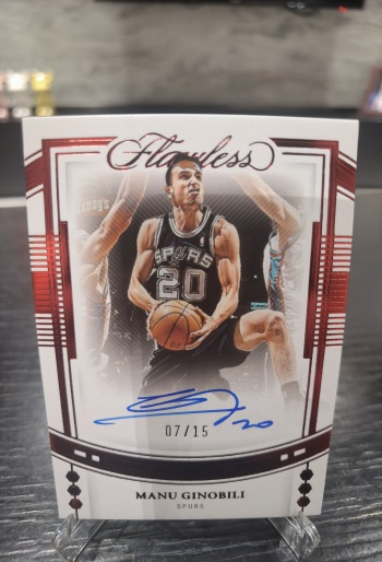 2022 23 Panini Flawless Manu Ginobili 【肥猫代卖】赵总 手提 马刺 马努吉诺比利 妖刀 15编 签字 卡