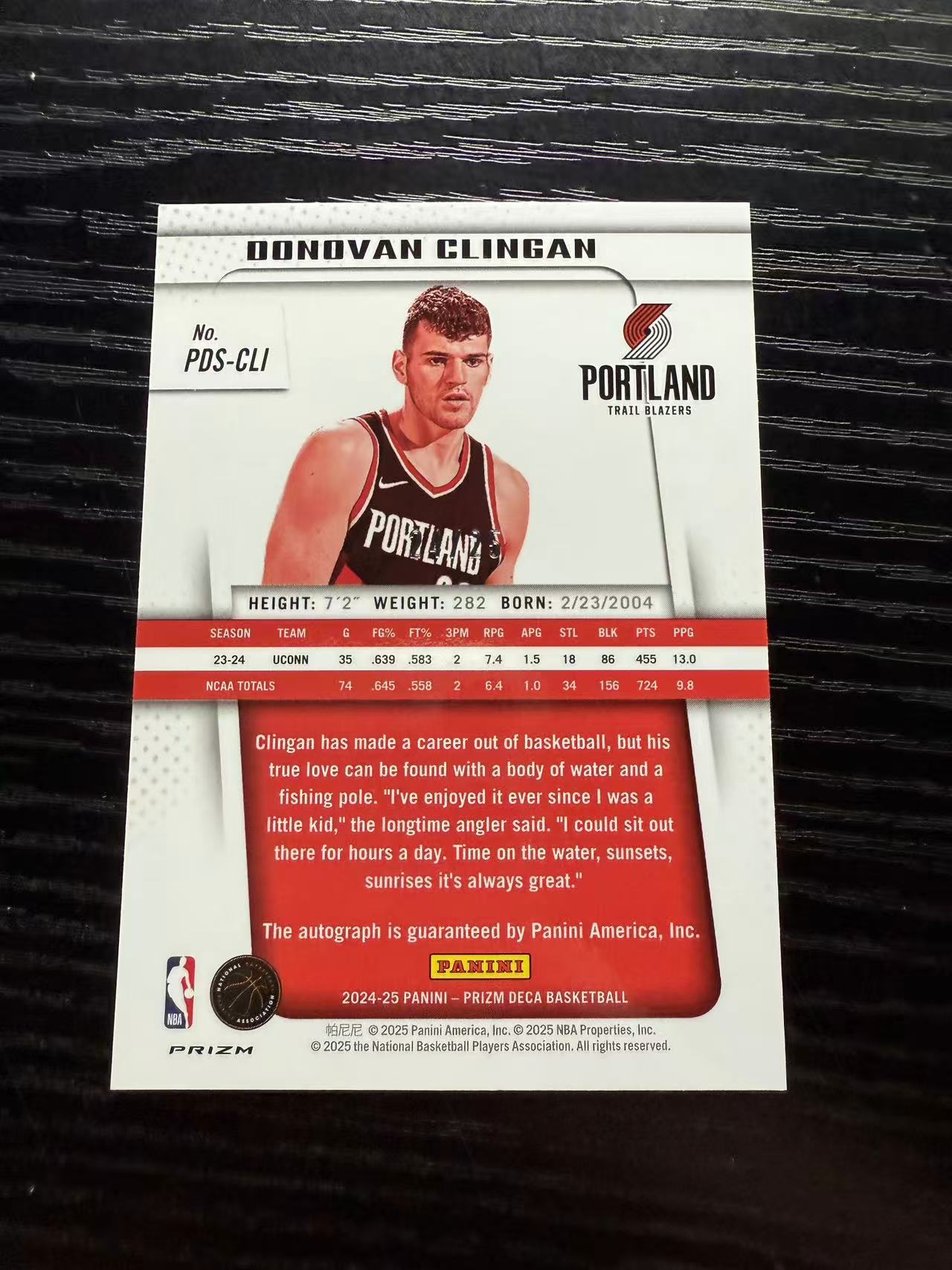 【GOAT山羊拍卖】bert 2024-25赛季 prizm deca系列 克林根 新秀绿shimmer折签字 /25编 低编 少见 开拓者 ...