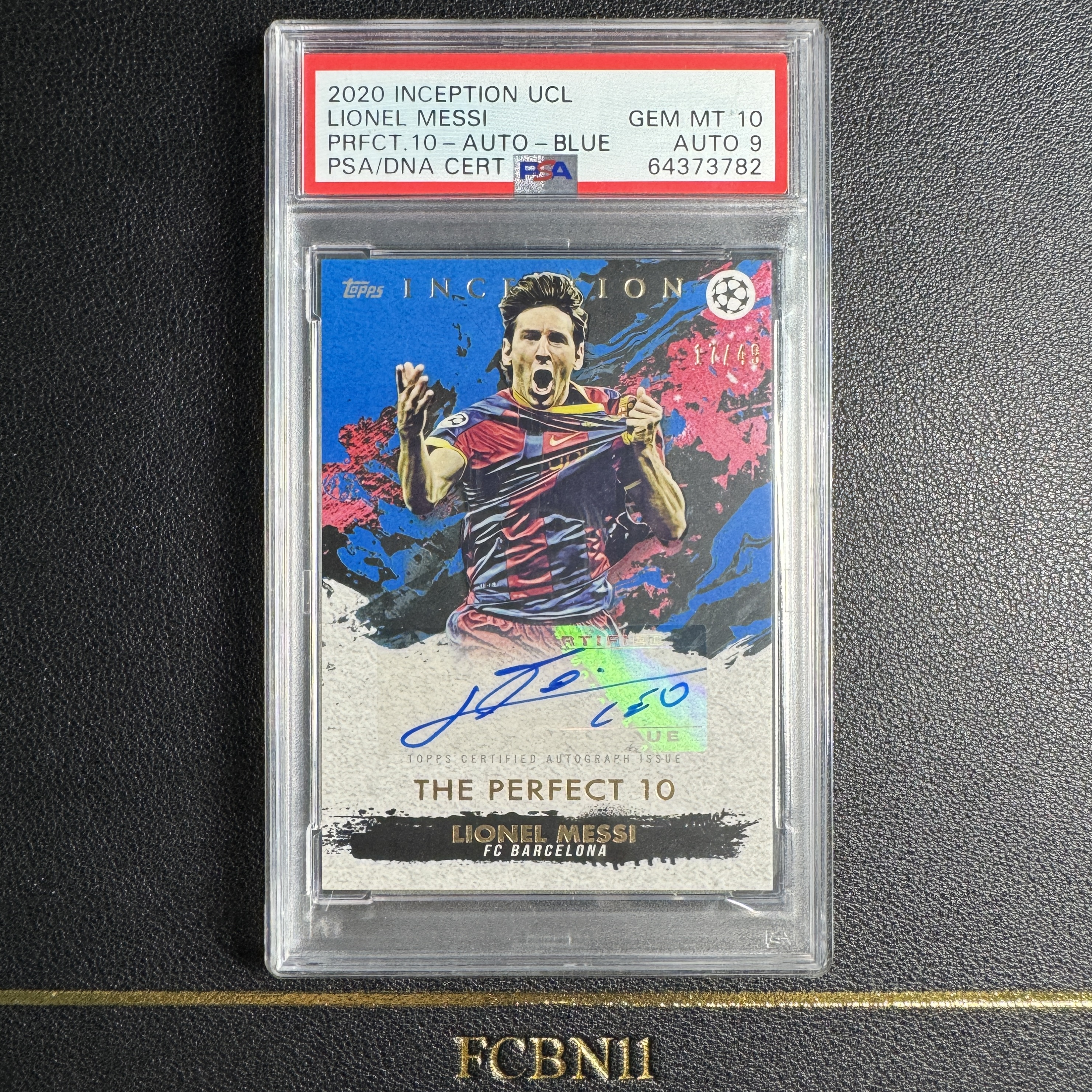 【FCB拍卖】2020-21 TOPPS INCEPTION LIONEL MESSI 里奥 梅西 签字 49编 17/49 PSA10 签字 ...
