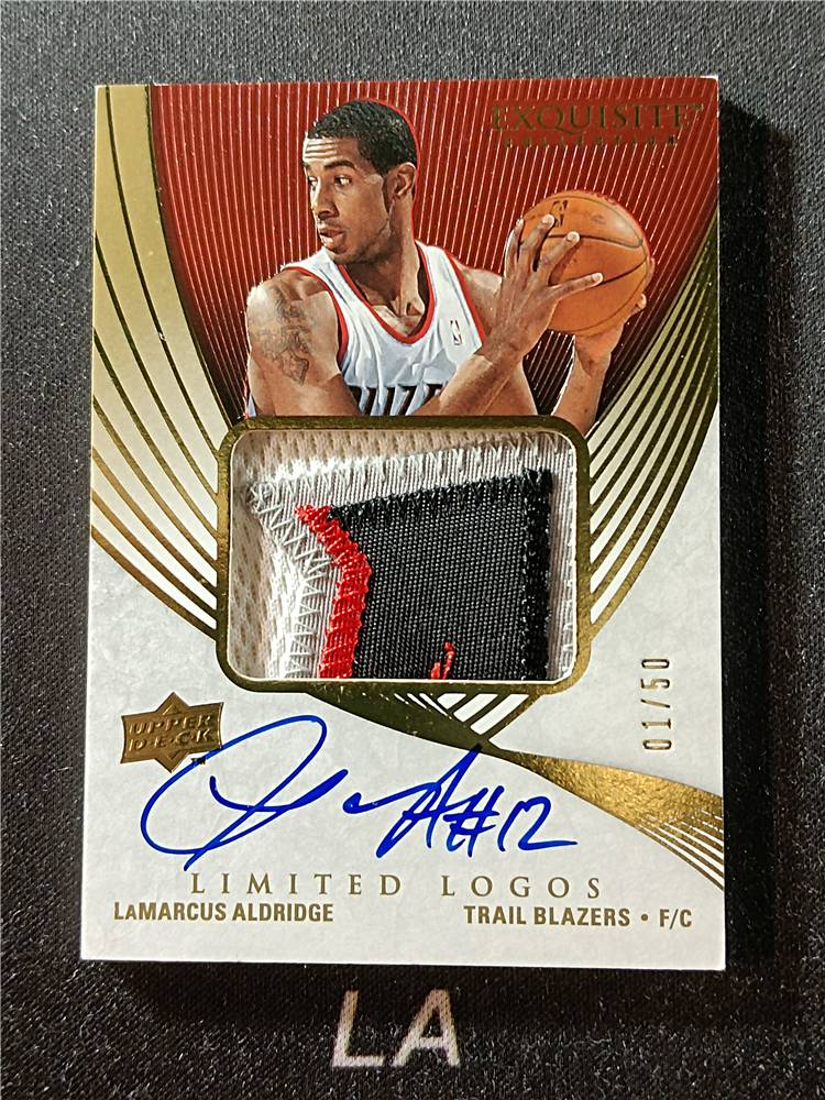 【LA拍卖】2007-08 UD Exquisite LaMarcus Aldridge 木盒 高端 拉马库斯 阿尔德里奇 马刺 开拓者 ...