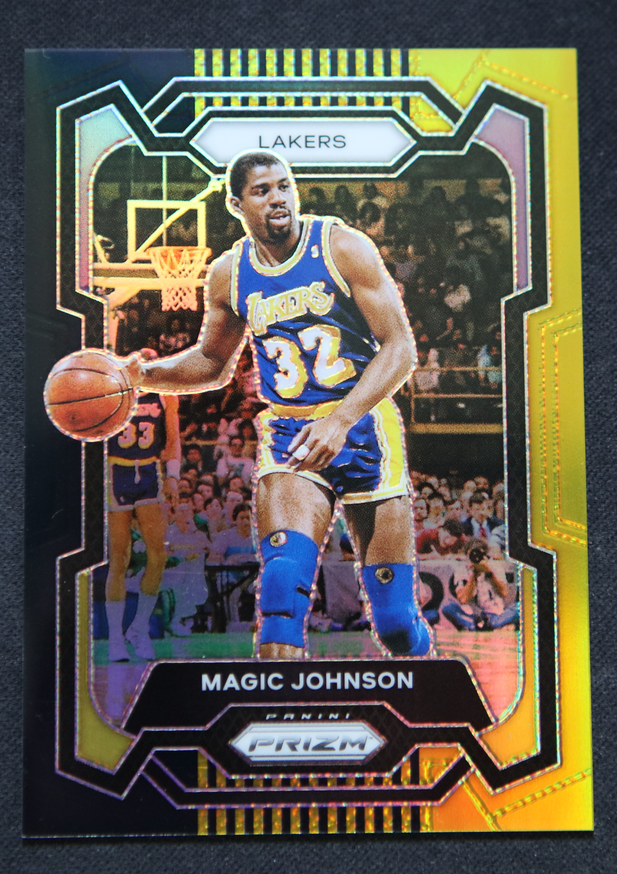 2023-24 Panini Prizm Magic Johnson （小卡社代拍）PZ 湖人 魔术师 约翰逊 5/5编 尾编 超低编 黑金折 ...