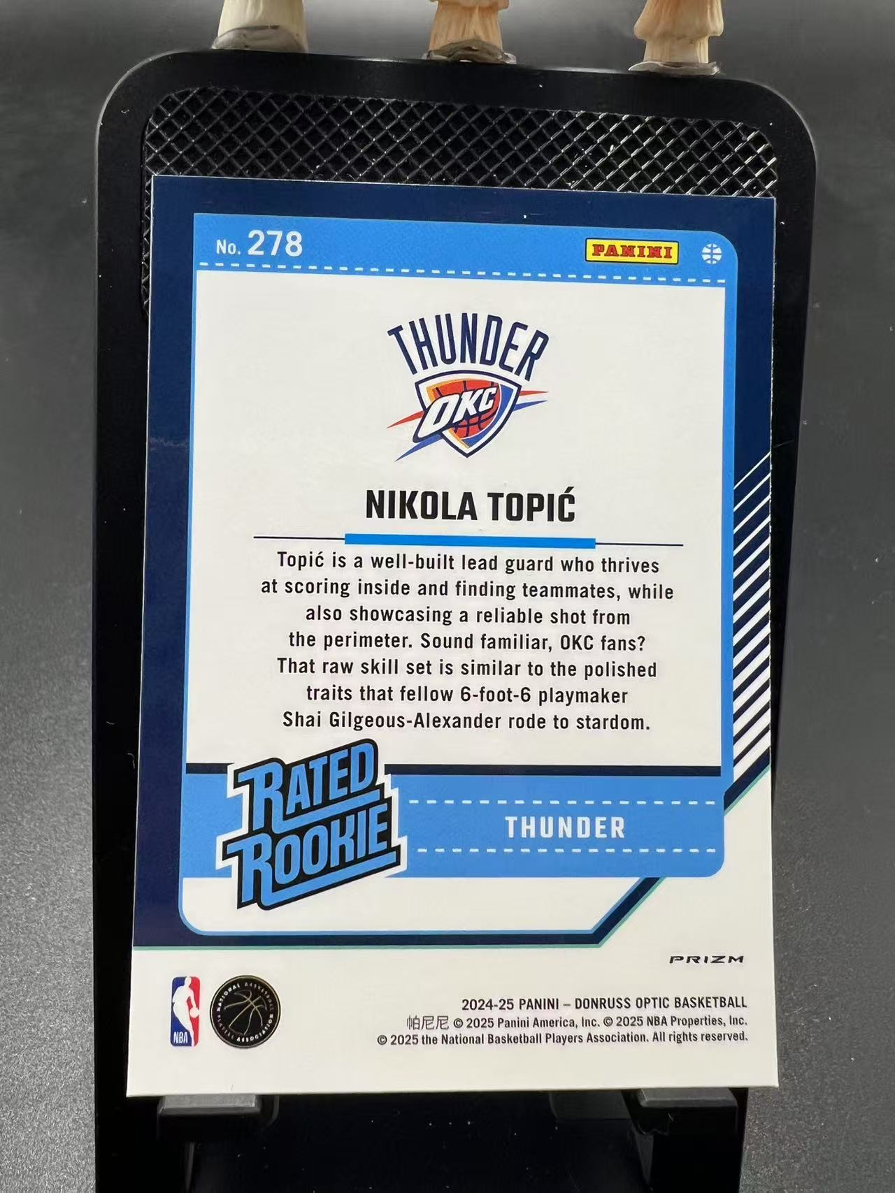 2024-25 Panini Donruss Nikola Topić RC 【EC】 杜蕾斯OP 尼古拉 托皮奇 雷霆 新秀 折射 迷彩折 泼墨折 瑕疵如图 梅落91 卡淘