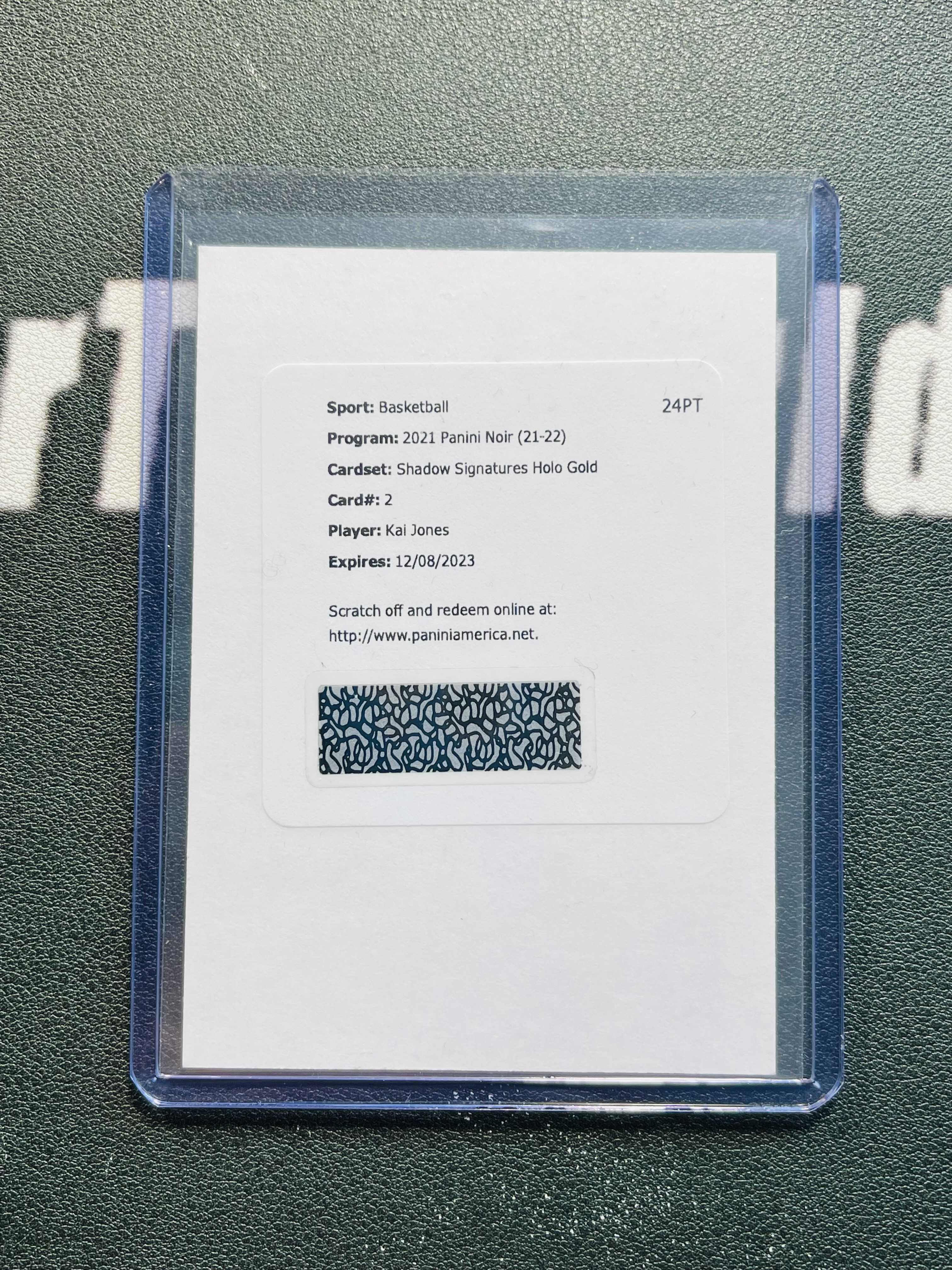 【CHILL官方代拍】CAI2738 2021-22 Panini Noir 诺尔 黄蜂 Kai Jones 凯琼斯 Shadow ...