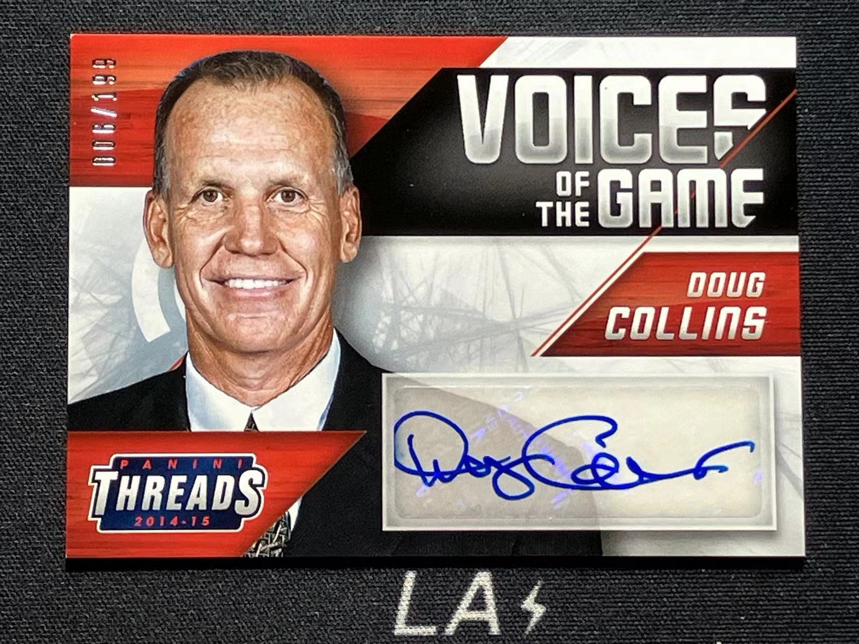 【LA拍卖】2014-15 Panini Threads Doug Collins 小背心 76人 活塞 奇才 道格 柯林斯 科林斯 签字 6 ...