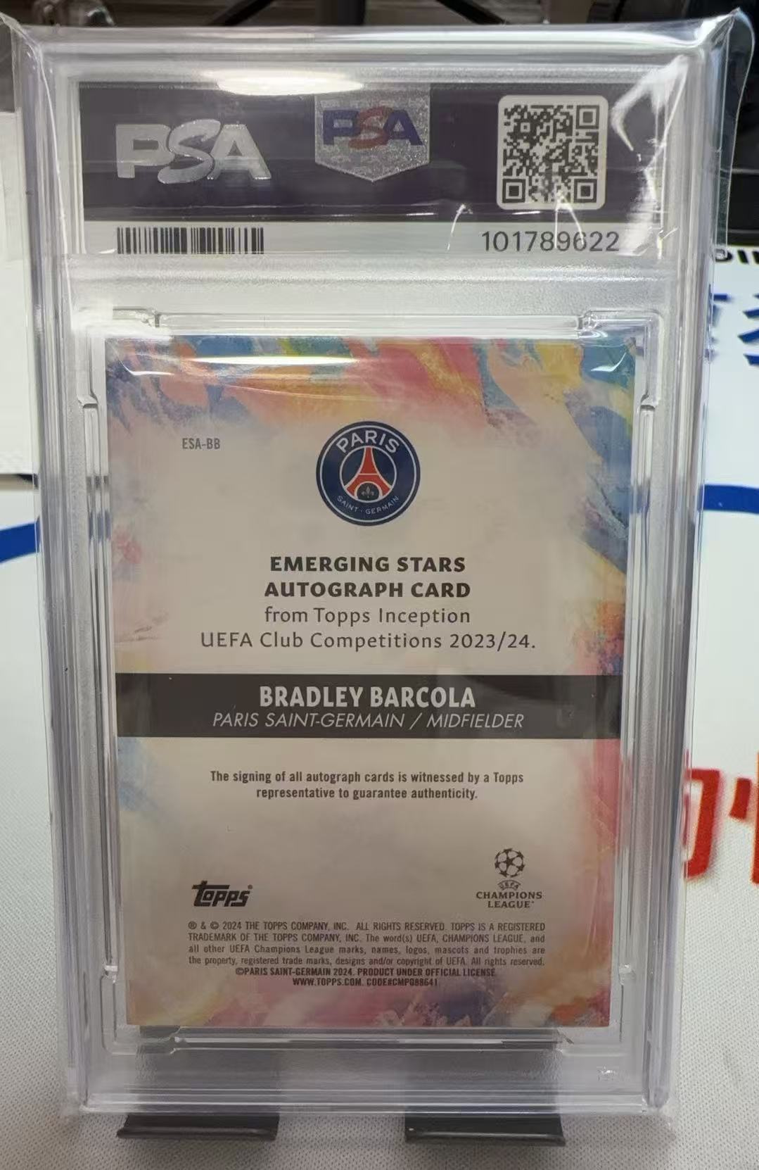 【风速狗评级】2023-24 Topps Inception Bradley Barcola 新秀 RC 盗梦空间 巴尔科拉 巴尔克拉 27/ ...