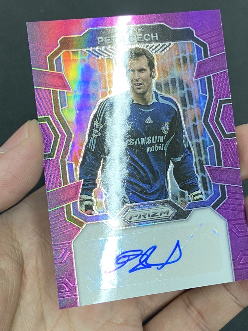 【十元拍卖】2023-24 panini Prizm 英超 切尔西 Petr Cech 切赫 门神 07/25编 紫折 签字 折射 卡品如图 ...