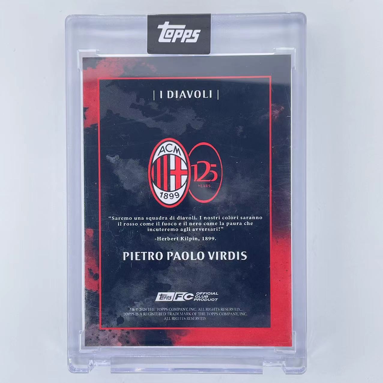 L+ 2024-25 Topps 125 Years Anniversary Pietro Paolo Virdis 皮耶特罗 保罗 维尔迪斯 ...