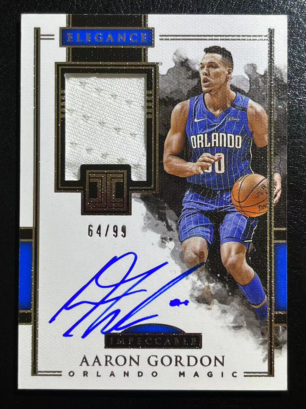 2017-18 Panini Impeccable Aaron Gordon 阿隆戈登 魔术选图 小真金系列 99编 JA 签字 卡签 大比例 ...