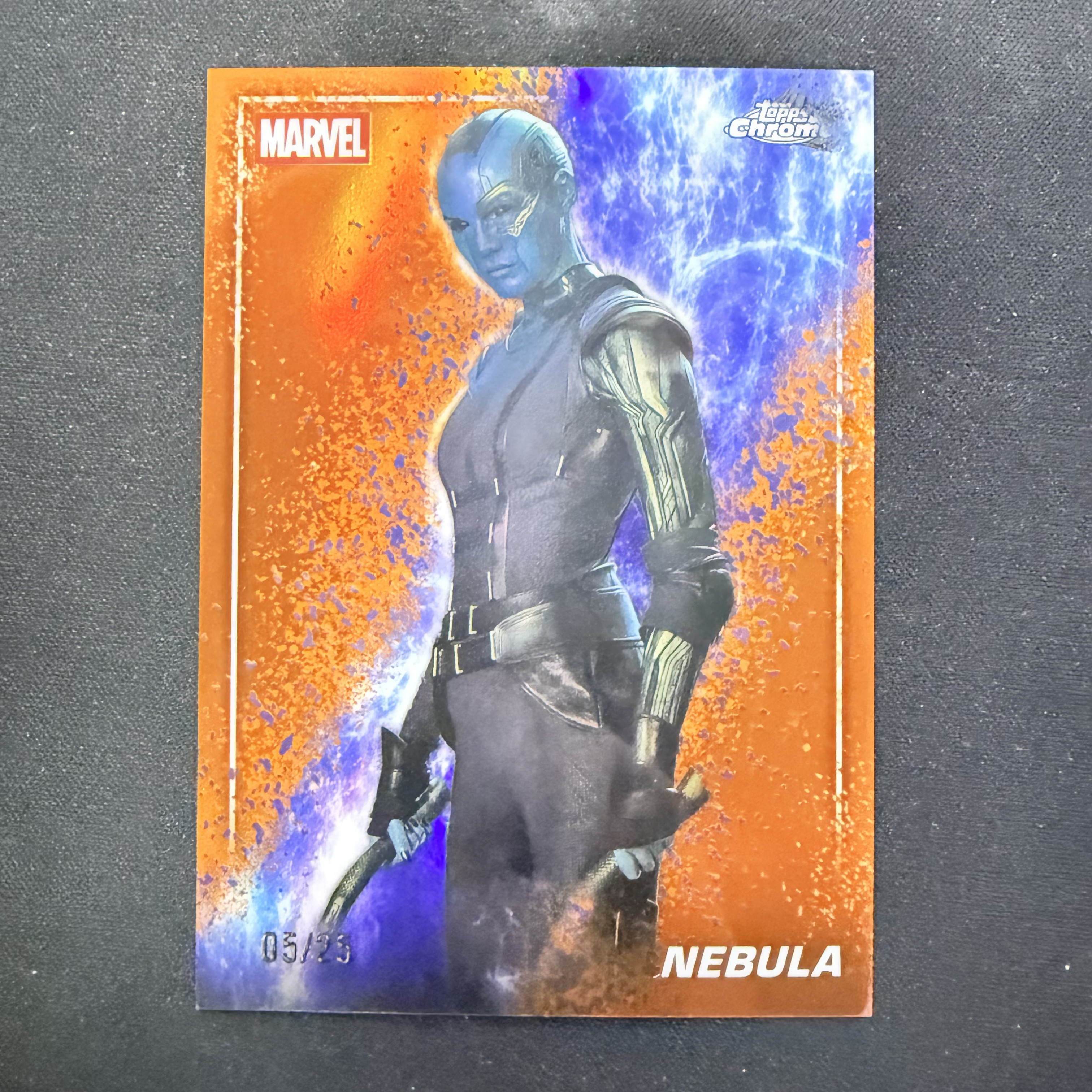 2025 Topps Marvel (MCU) Chrome 漫威影视周年 【SC拍卖】星云（Nebula） 5/25编 橙折 变化版 收藏 ...