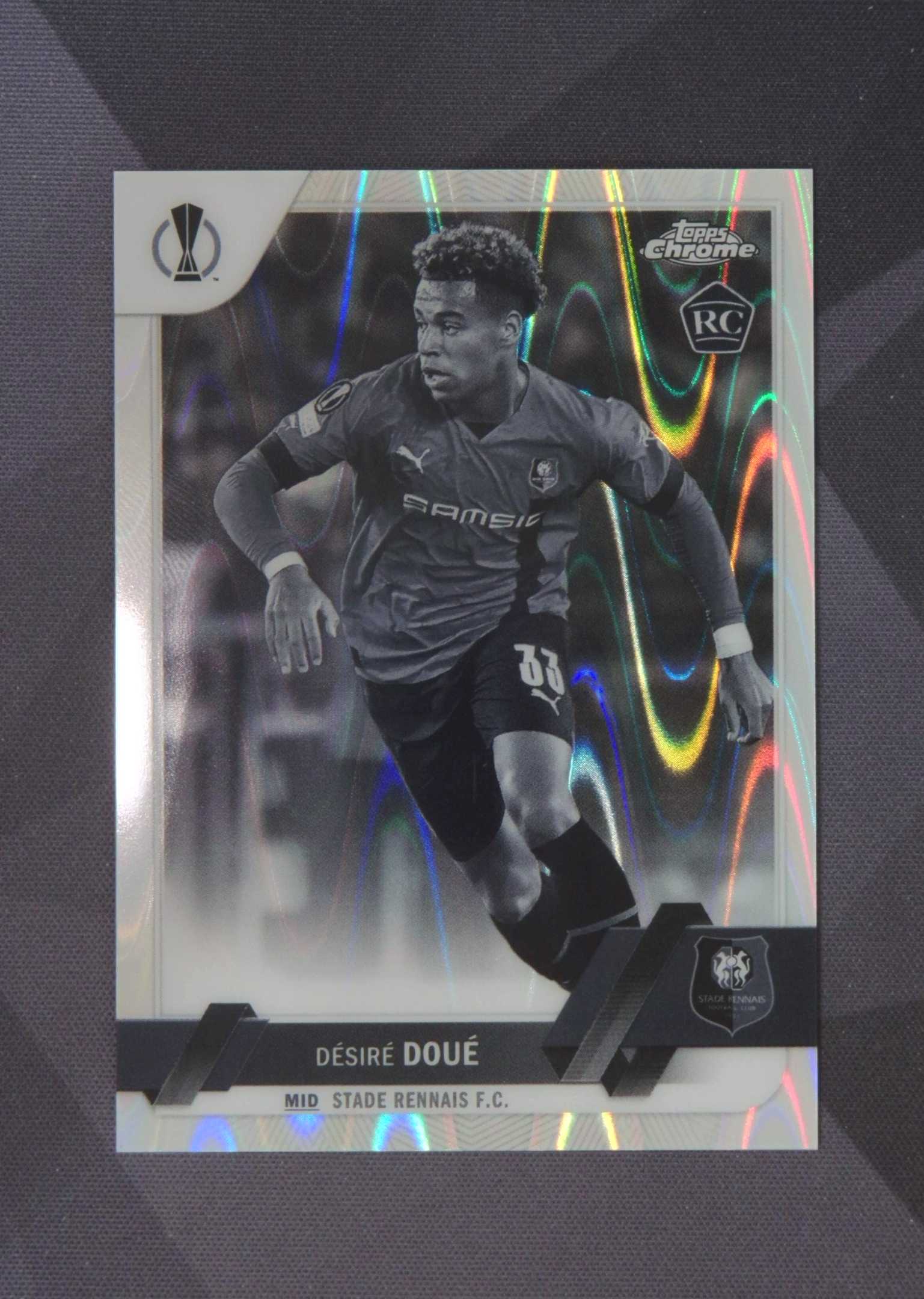 2022 Topps Chrome Doue RC 【C13 烤肉拌饭】 杜埃 黑白折 新秀 巴黎 巴黎圣日耳曼 欧冠冠军 法国 虎翼代拍 卡 ...