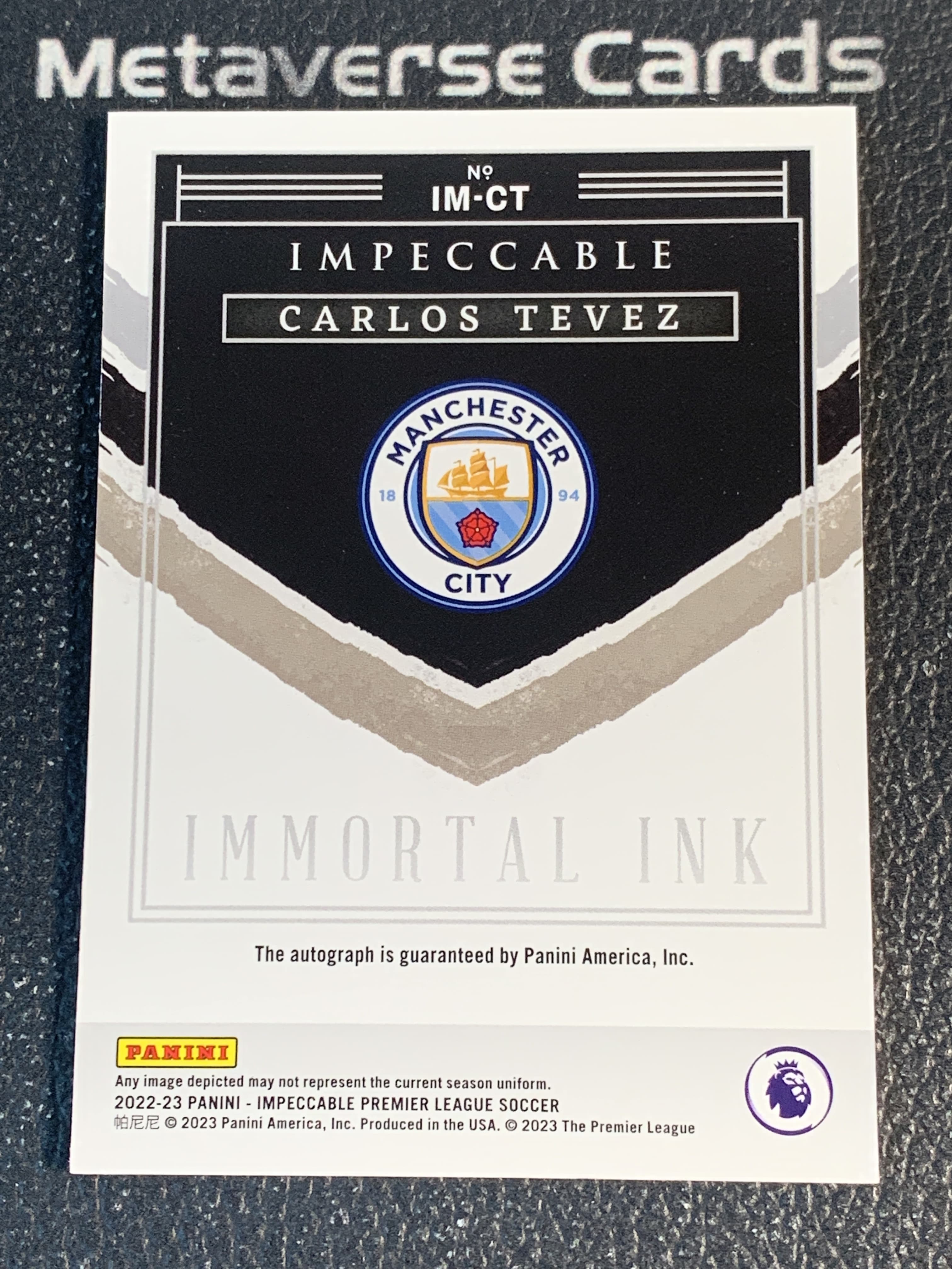 【元宇宙拍卖】K45-026：2022-23 Panini Impeccable Carlos Tevez 小真金 英超 曼城 卡洛斯 特维斯 ...
