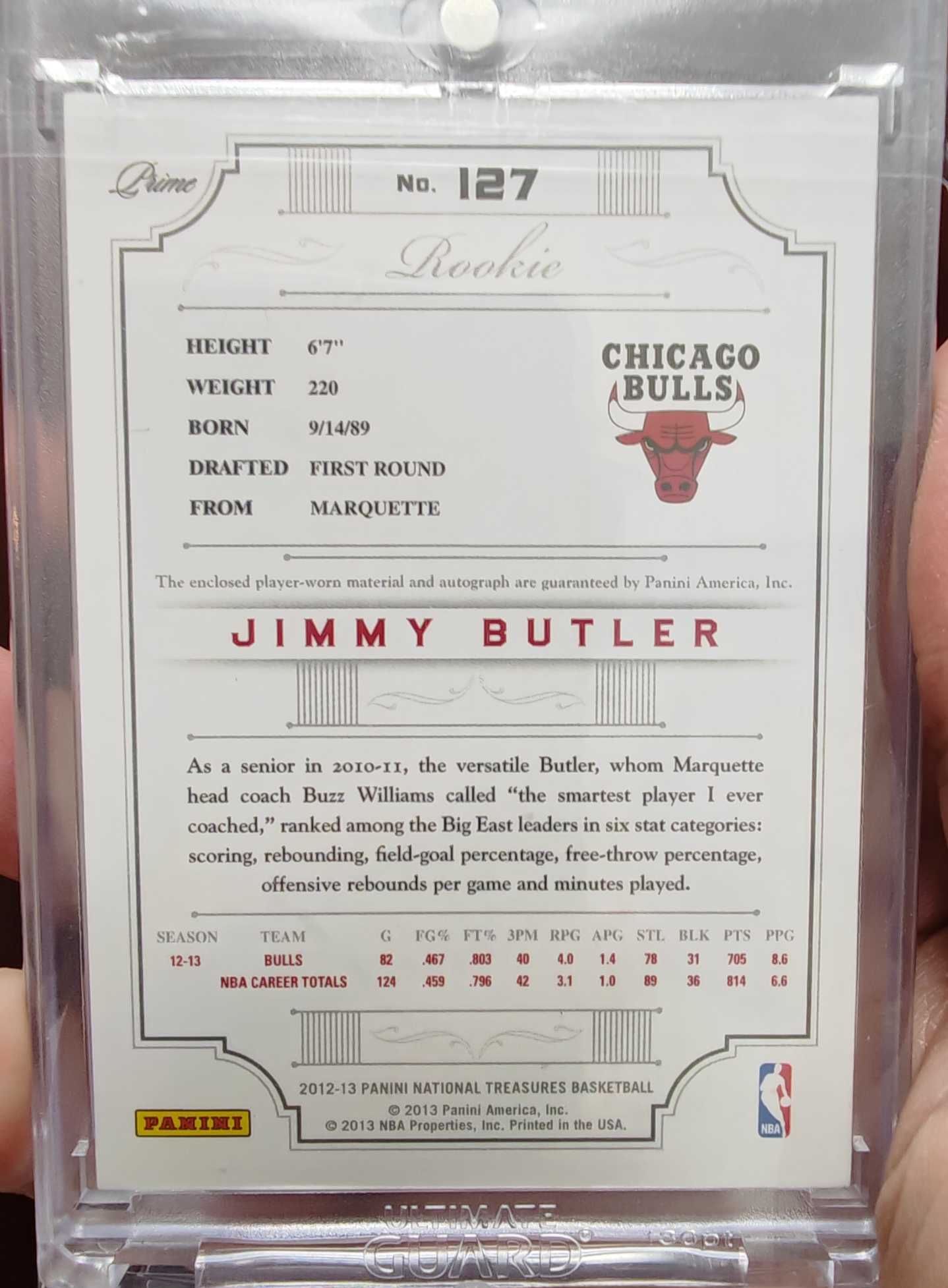2012-13 Panini National Treasures Jimmy Butler RC 热火队，吉米巴特勒，国宝新秀正rpa，新秀 ...