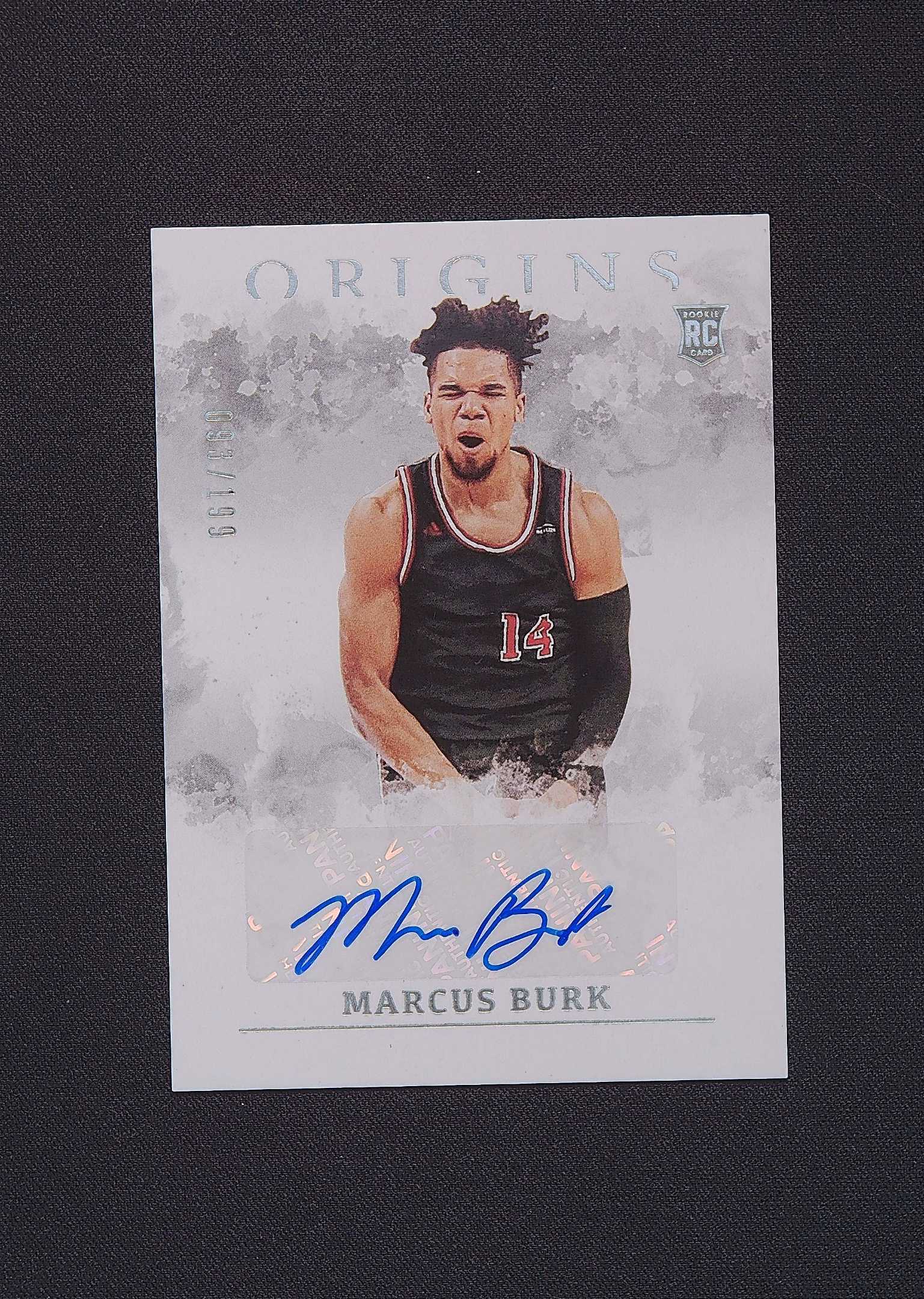 2021-22 Panini Chronicles Marcus Burk 【葱葱球星卡社】 马克 伯克 199编 签字 编年史 瑕疵如图 不 ...