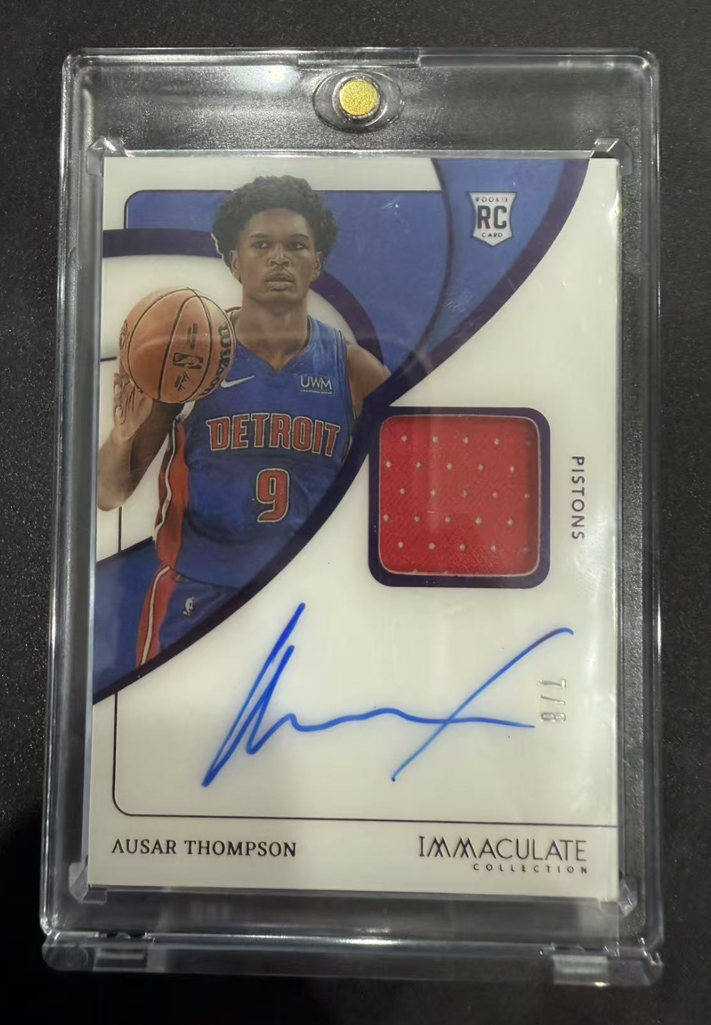 2023-24 Panini Immaculate Ausar Thompson RC IMM 活塞 新秀 奥萨尔 汤普森 签字 卡签 8编 ...