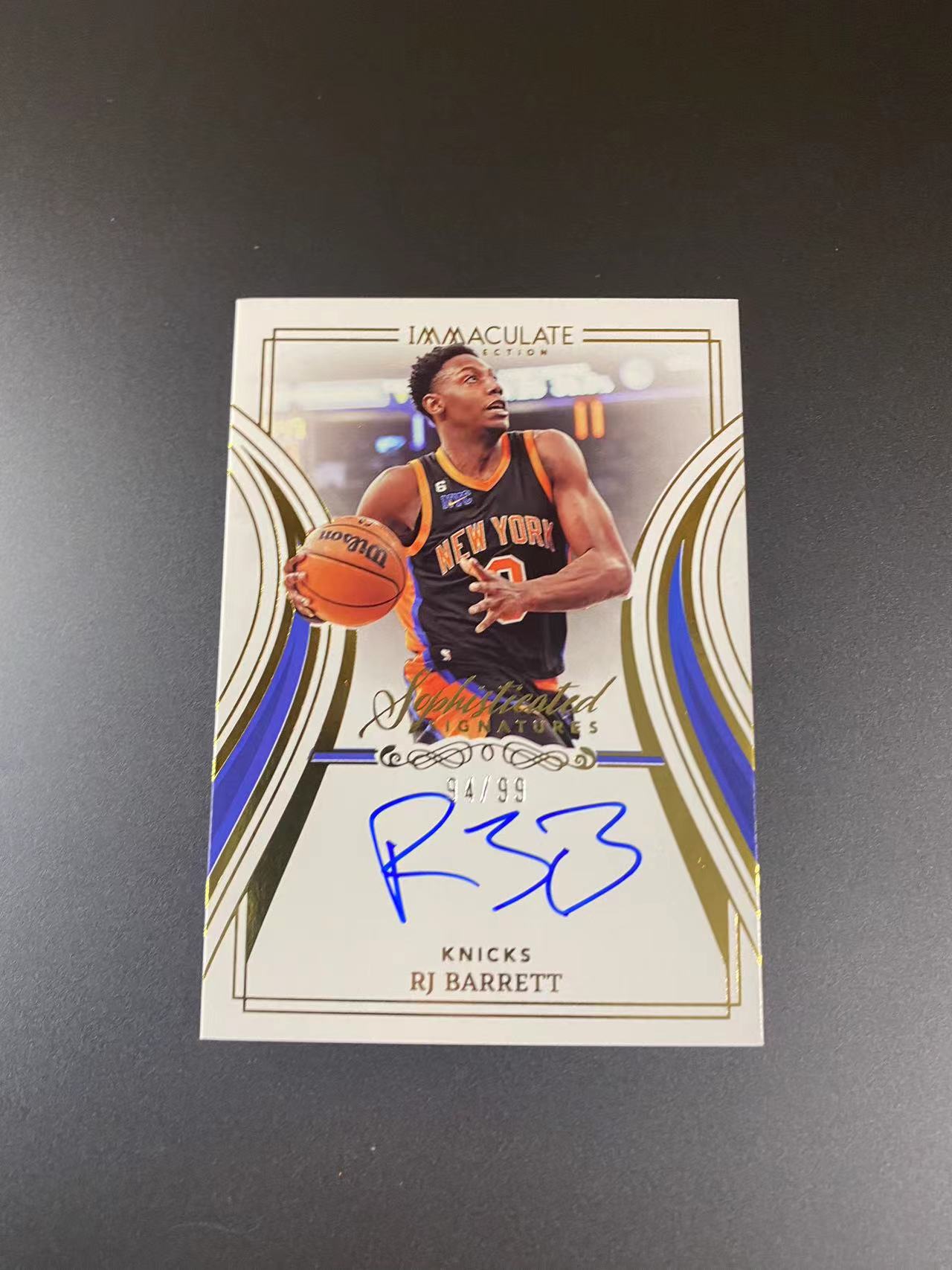 2022-23 Panini Immaculate R.J. Barrett RJ·巴雷特 99编 签字 卡签 尼克斯 猛龙 卡角瑕疵如图 ...