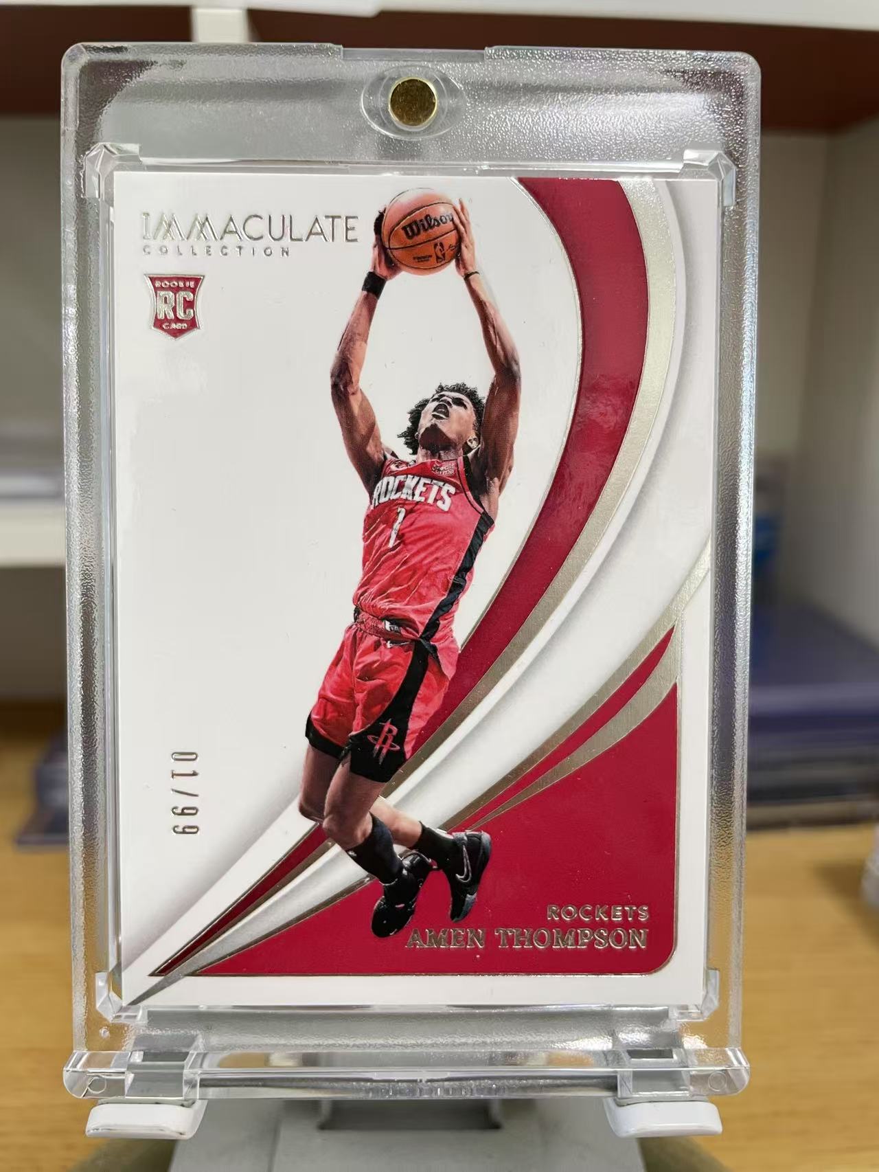 2023-24 Panini Immaculate Amen Thompson 【烟花】火箭新秀 阿门汤普森 base 01/99编 RC 首 ...