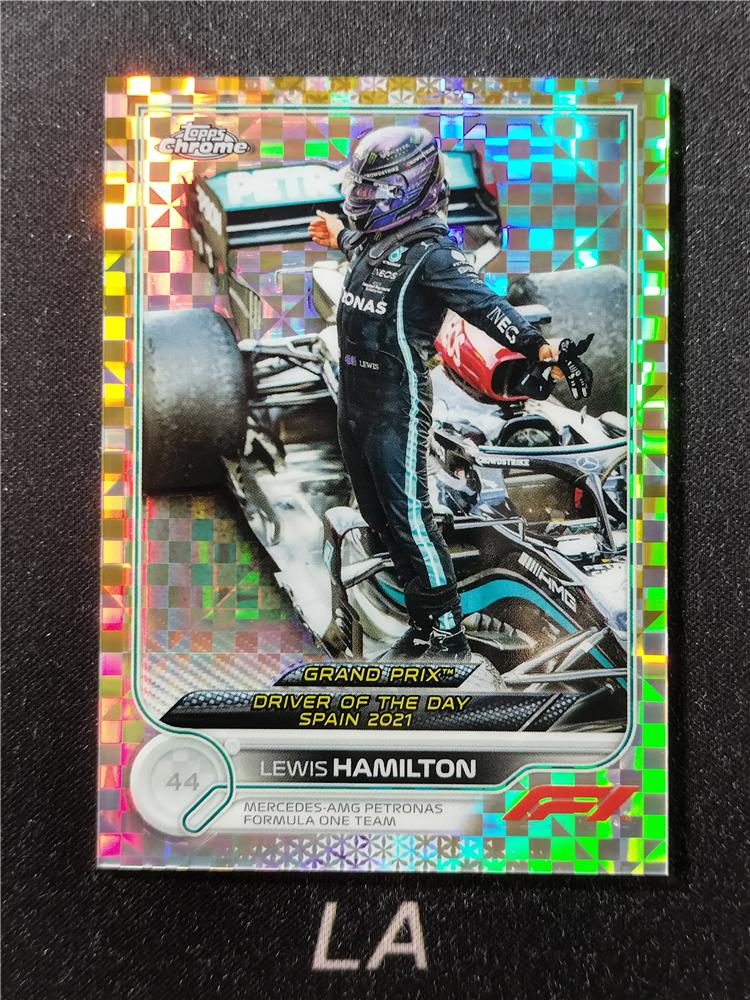 【LA拍卖】2022 Topps Chrome F1 Lewis Hamilton 方程式赛车 刘易斯 汉密尔顿 梅赛德斯AMG车队 金棋盘折 ...