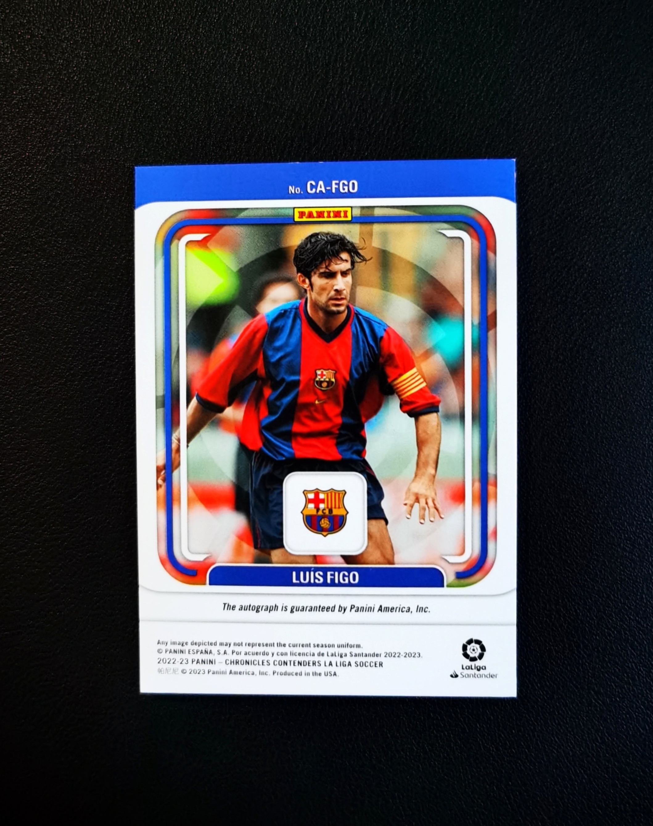 2022-23 Panini Chronicles Luis Figo 编年史 皇马 国米 巴萨 葡萄牙 路易斯 菲戈 05/50编 签字 ...