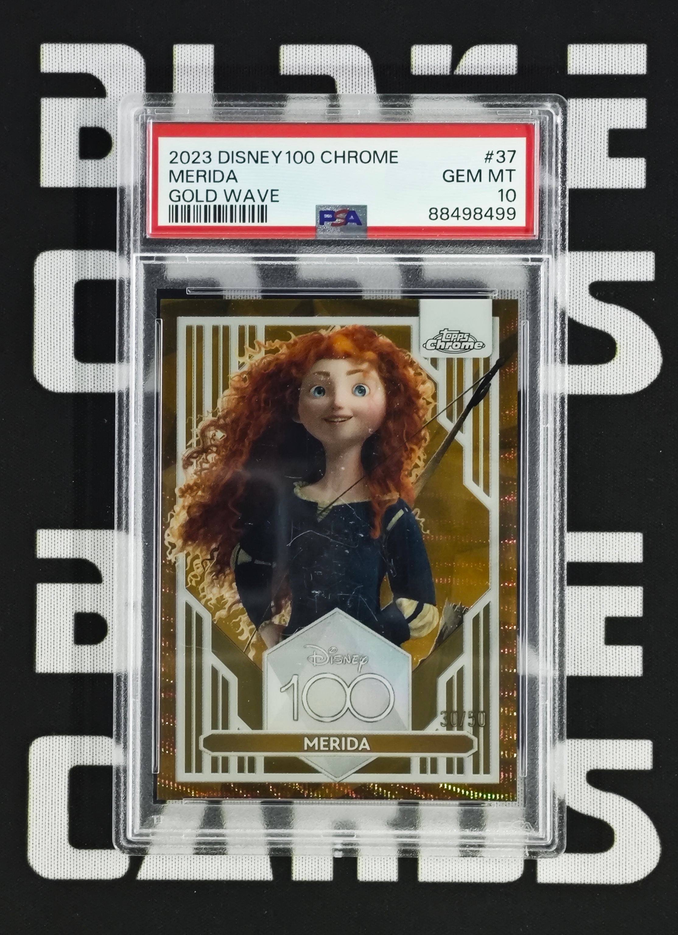 2023 Topps Chrome Merida【Blake代卖】TC 梅达 金波纹折 30/50编 Disney迪士尼100周年 PSA评级10分 yd 卡淘