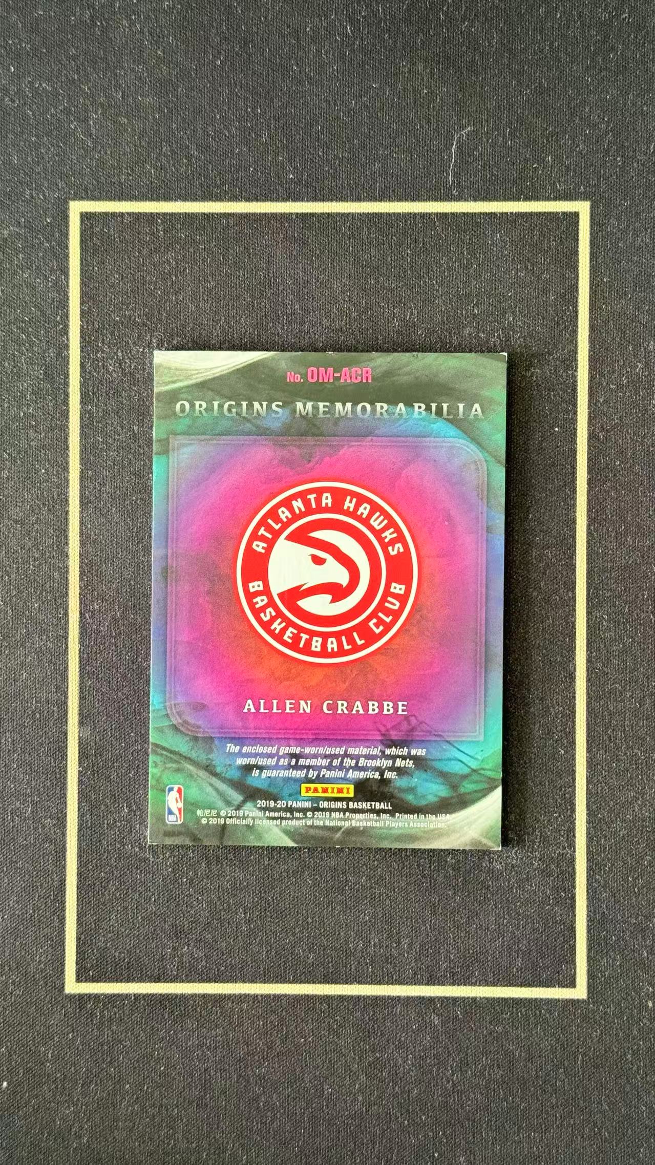 2019-20 Panini Origins Allen Crabbe 起源 老鹰 阿伦 克拉布 49编 红平行 球衣【元气弹代卖】12【枯藤】 卡淘