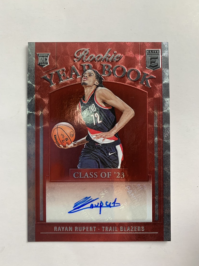 2023-24 Panini Elite Rayan Rupert RC 精英 开拓者 拉扬 吕佩尔 新秀 签字 贴签 墨迹如图 实卡精美 凑 ...