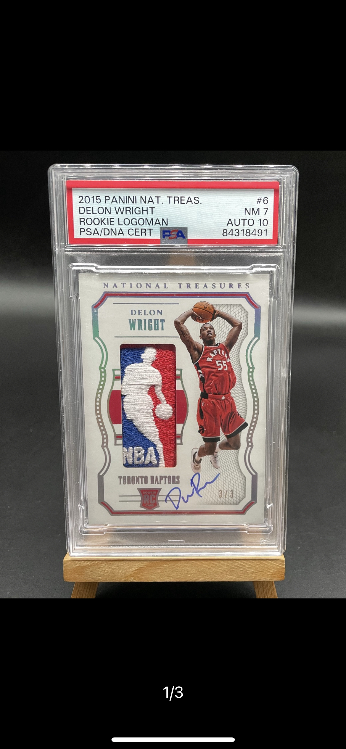 2015 Panini National Treasures Delon Wright RC Delon Wright 国宝 logoman ...