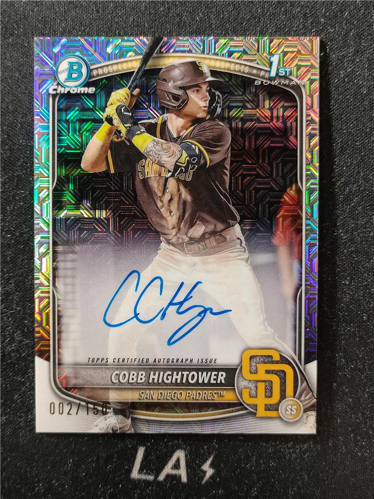 【LA拍卖】2025 Topps Bowman Chrome Cobb Hightower 棒球系列 1st 新秀RC 科布 海塔沃 圣地亚哥 ...