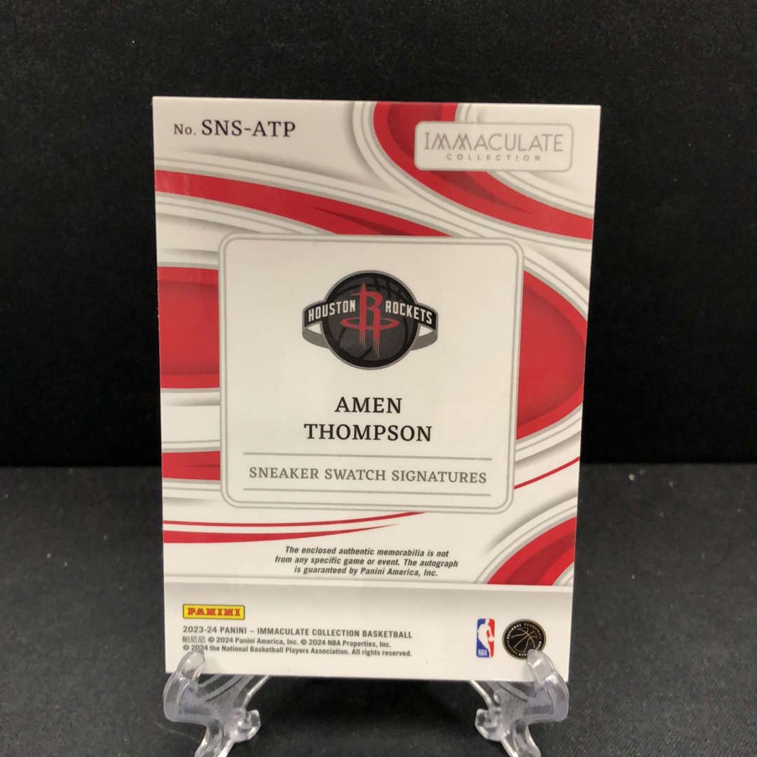2023-24 Panini Immaculate Amen Thompson 火箭 新秀RC 阿门 汤普森 25编 球鞋签 RPA签字卡 卡 ...
