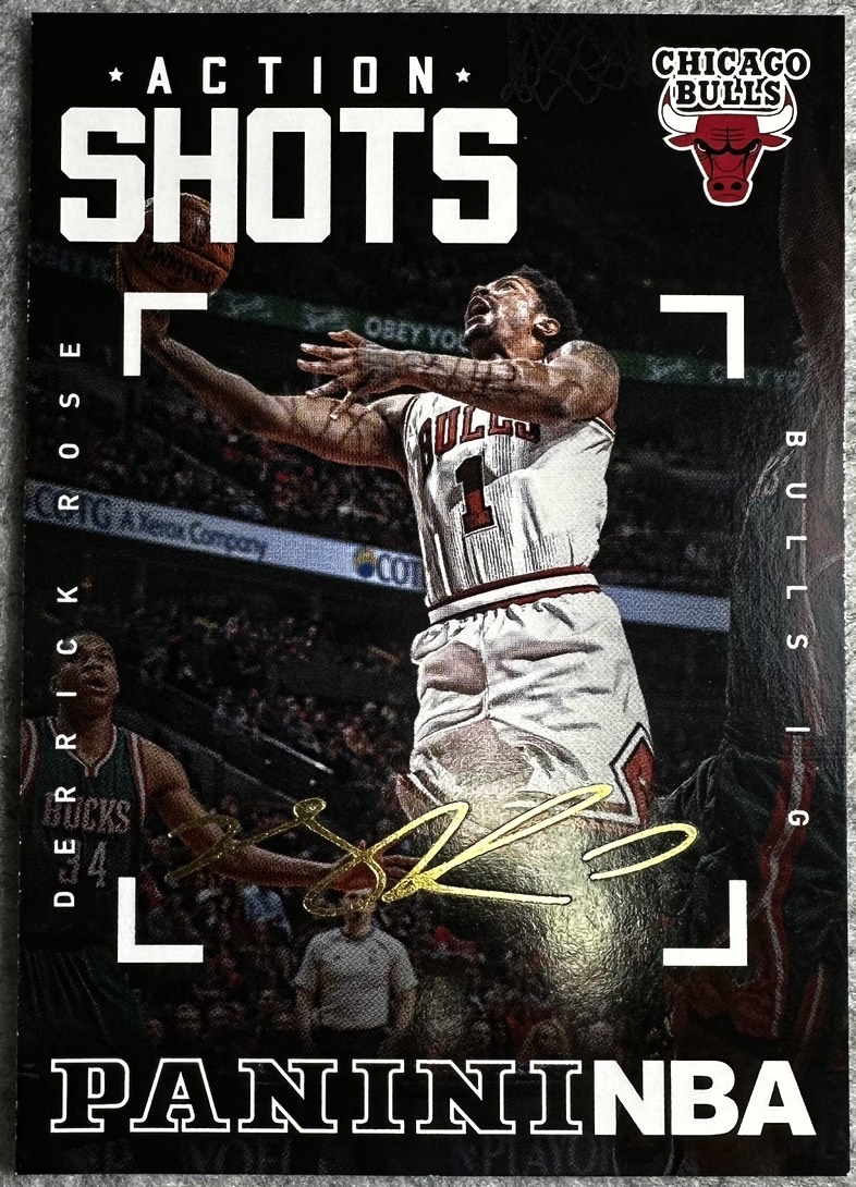 2015-16 Panini SPA Derrick Rose 德里克罗斯 正版金笔签 烫金印签 超大比例 超大hit 大聚光对焦 公牛时期 ...