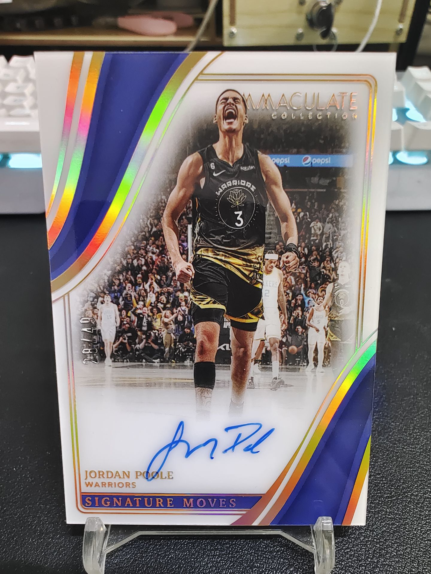 【浩行拍卖 截标预付82%】2022-23 panini immaculate jordan poole 勇士 乔丹 普尔 金平行 镜面 ...
