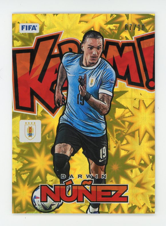 2024-25 Panini Donruss Optic Soccer Urguay Darwin Nunez Gold Kaboom ...