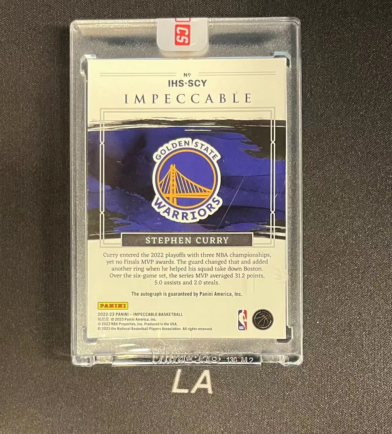 【LA拍卖精品】22-23 Panini Impeccable Stephen Curry 小真金 斯蒂芬 库里 勇士 历史三分王 ...
