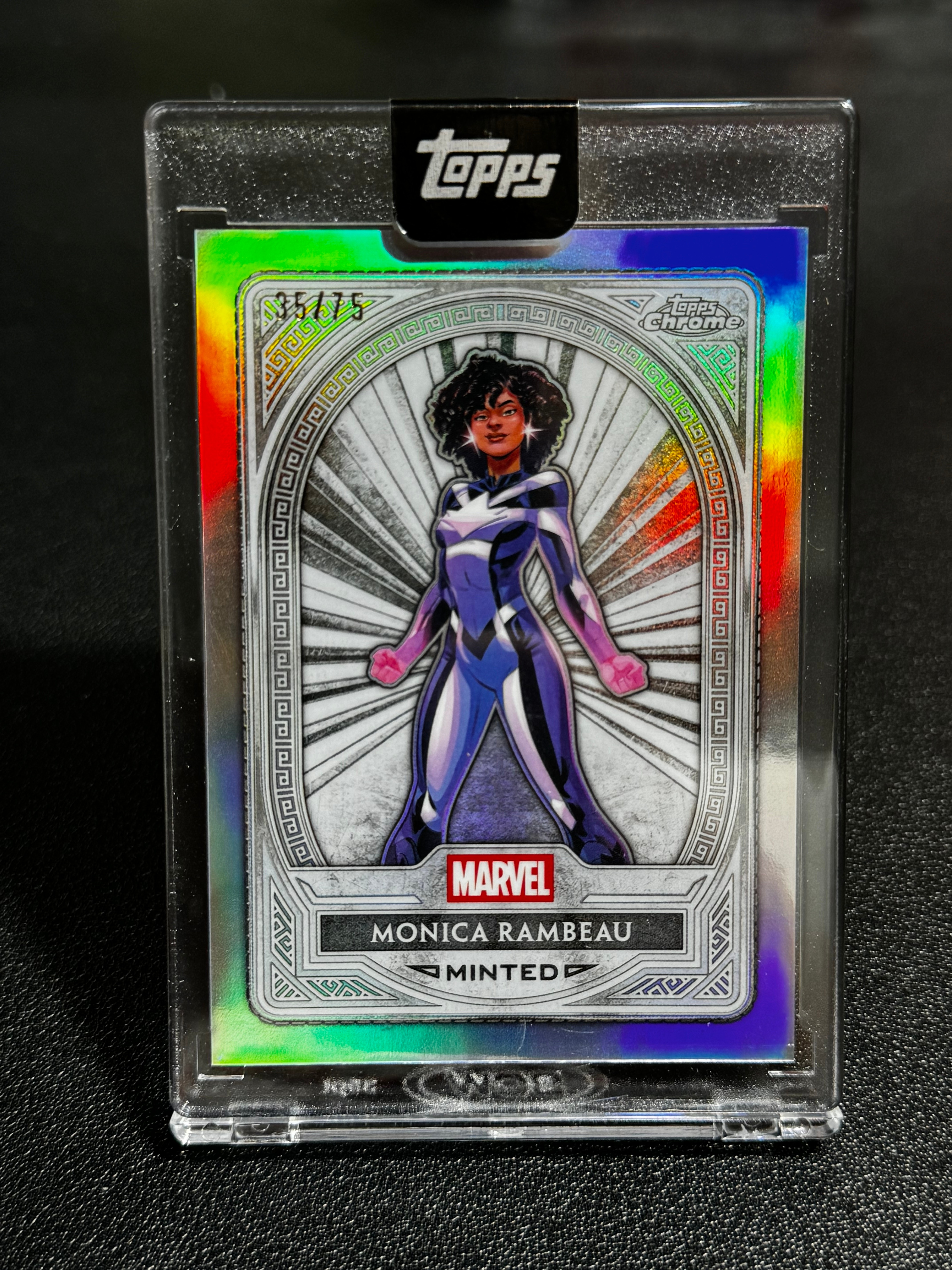 2025 Topps Marvel (MCU) Mint 漫威 Chrome Minted 2阶 银版本 银折 75编 Monica 莫妮卡 ...