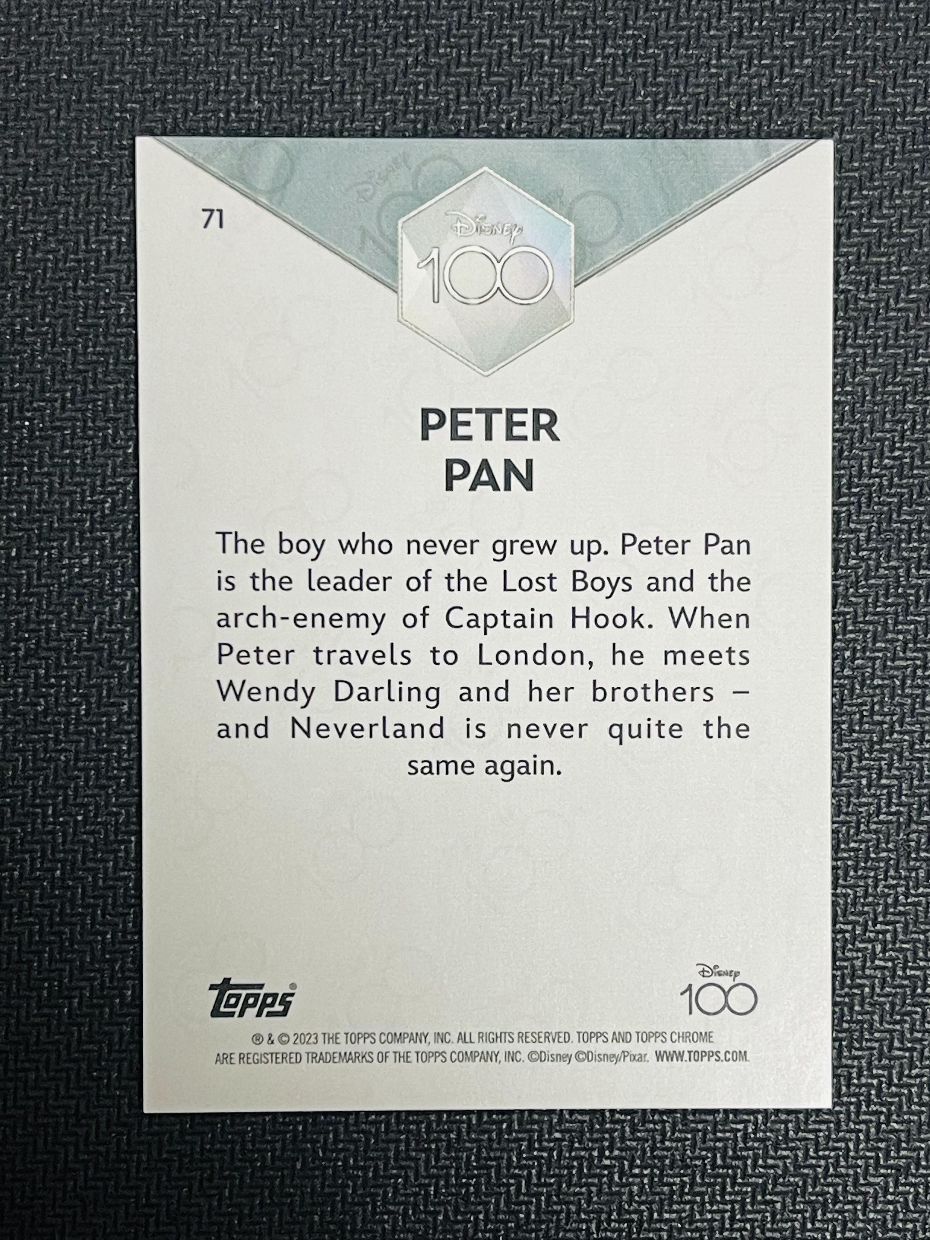 2023 Topps Chrome Disney Peter Pan 【鲸鱼卡社】KKK TC迪士尼100周年 小飞侠 彼得潘 /25编 橙折 ...