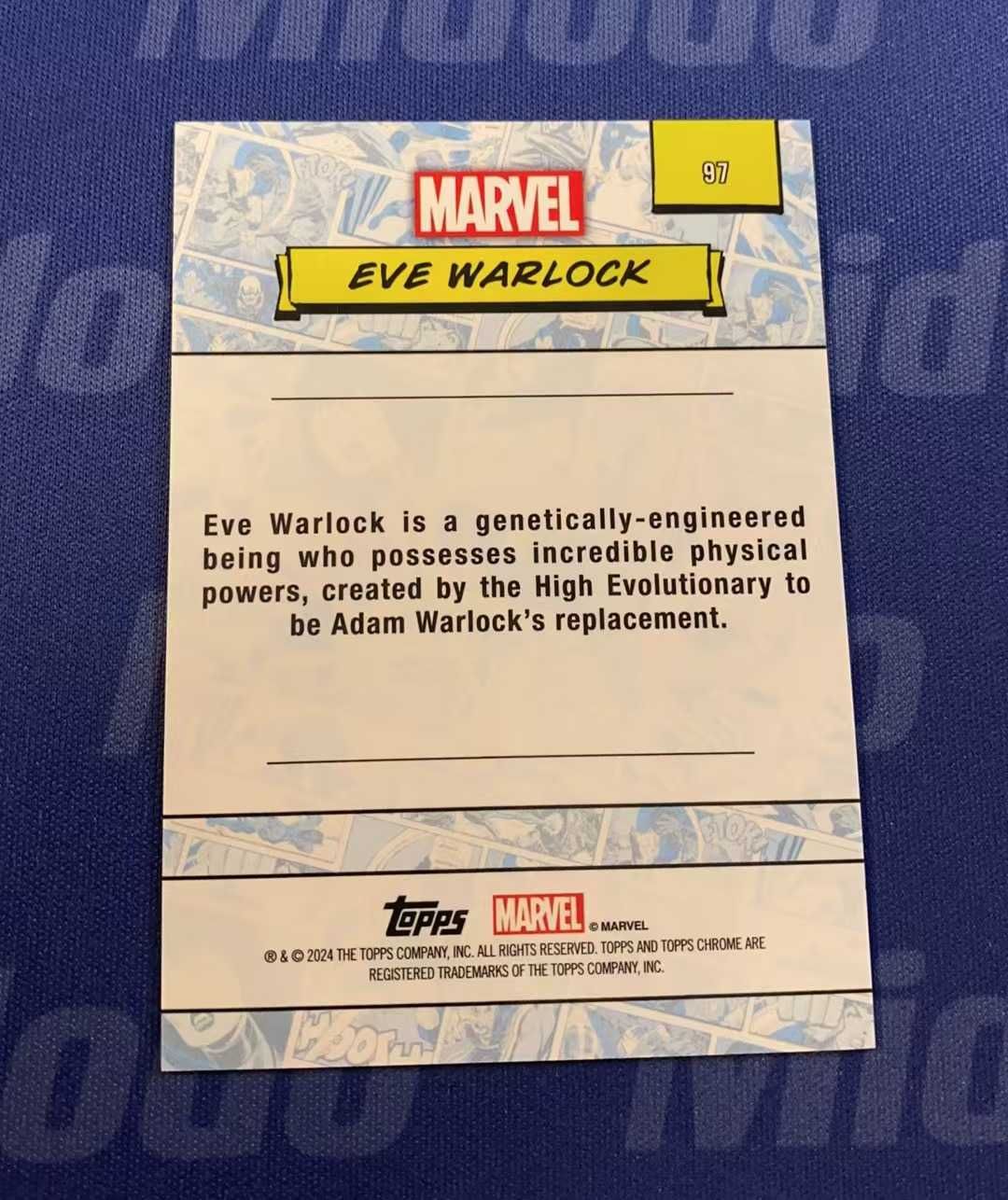 2024 Topps Marvel (MCU) eve warlock 【米多多拍卖】Chrome 蓝宝石 漫威 黄碎冰 75编 术士 卡品如 ...