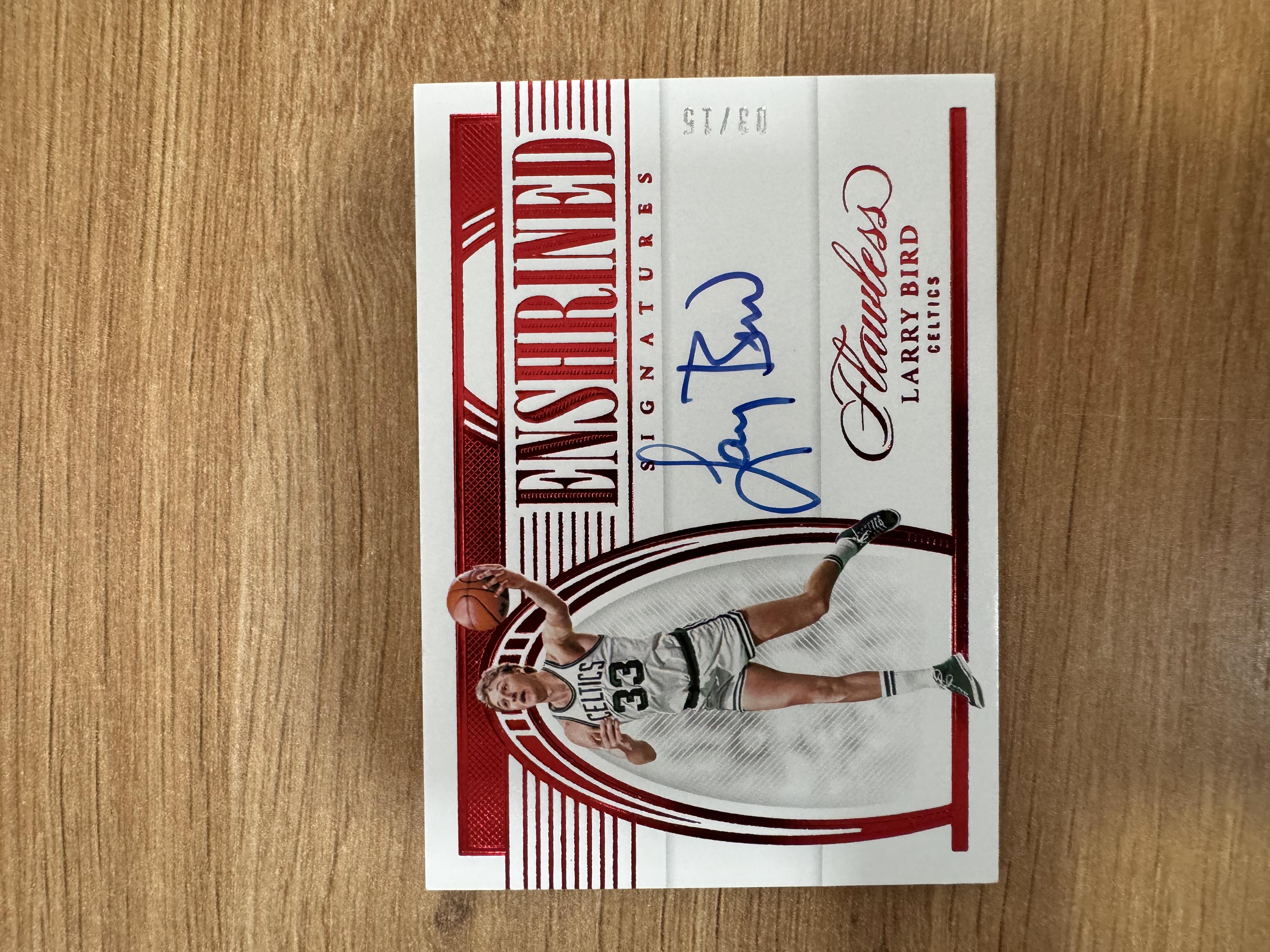2021-22 Panini Flawless Larry Bird 【卡宝阁代卖】手提 凯尔特人 拉里 伯德 签字 卡签 Enshrined ...