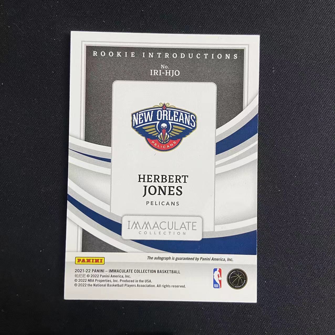 2021-22 Immaculate Herbert Jones 赫伯特琼斯 RC Introductions 新秀 介绍签字 镜面签 卡签 ...