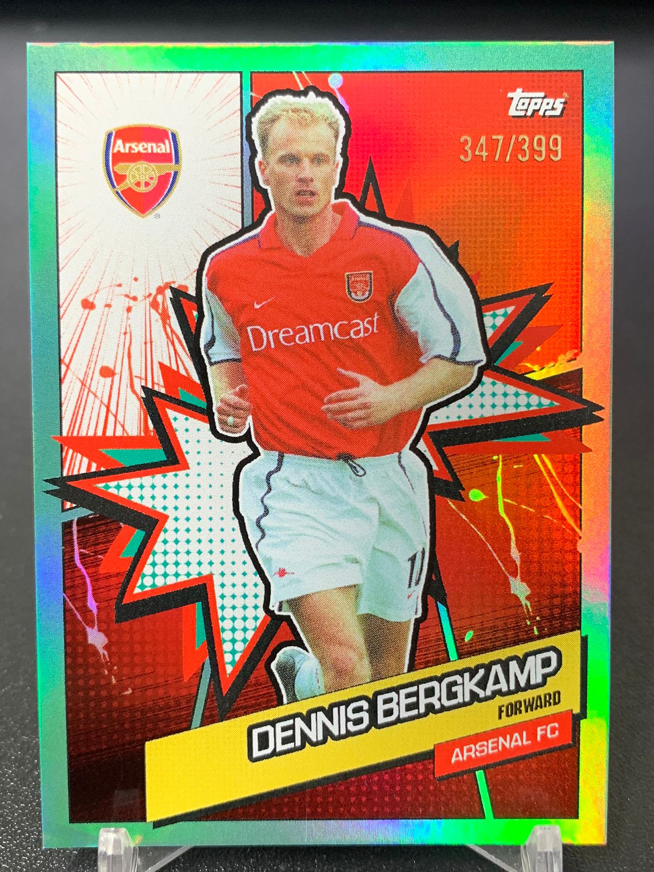 【浩行拍卖 截标预付75%】2023 topps Dennis bergkamp 阿森纳队盒 丹尼斯 博格坎普 荷兰 冰王子 传奇巨星 漫画特 ...