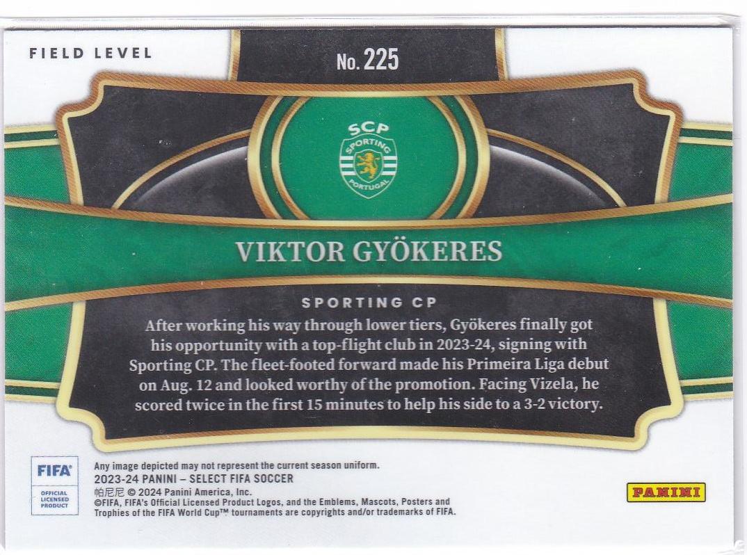2023-24 Panini Donruss VIKTOR GYOKERES FIFA 新秀Rc 葡萄牙体育 维克托·哲凯赖什 瑞典 银折 卡淘