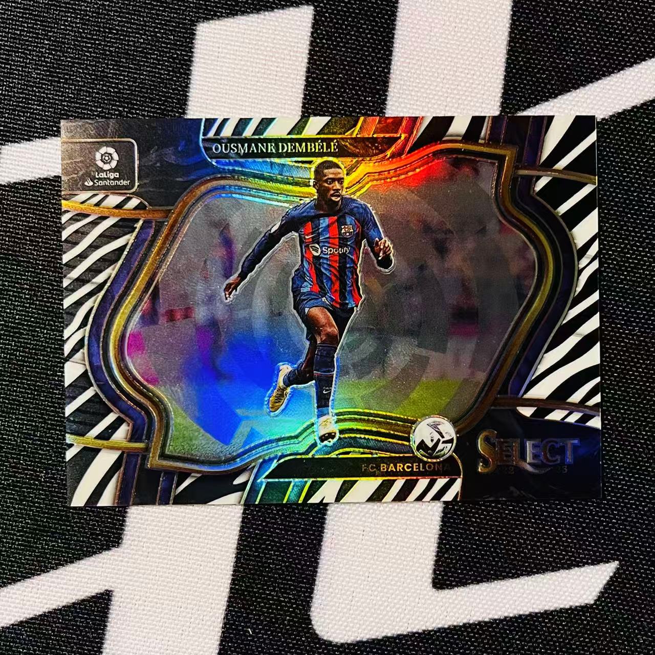 2022-23 Panini Select Ousmane Dembele 西甲SE 登贝莱 07/25编 斑马折 低编 欧冠冠军 金球候选 ...