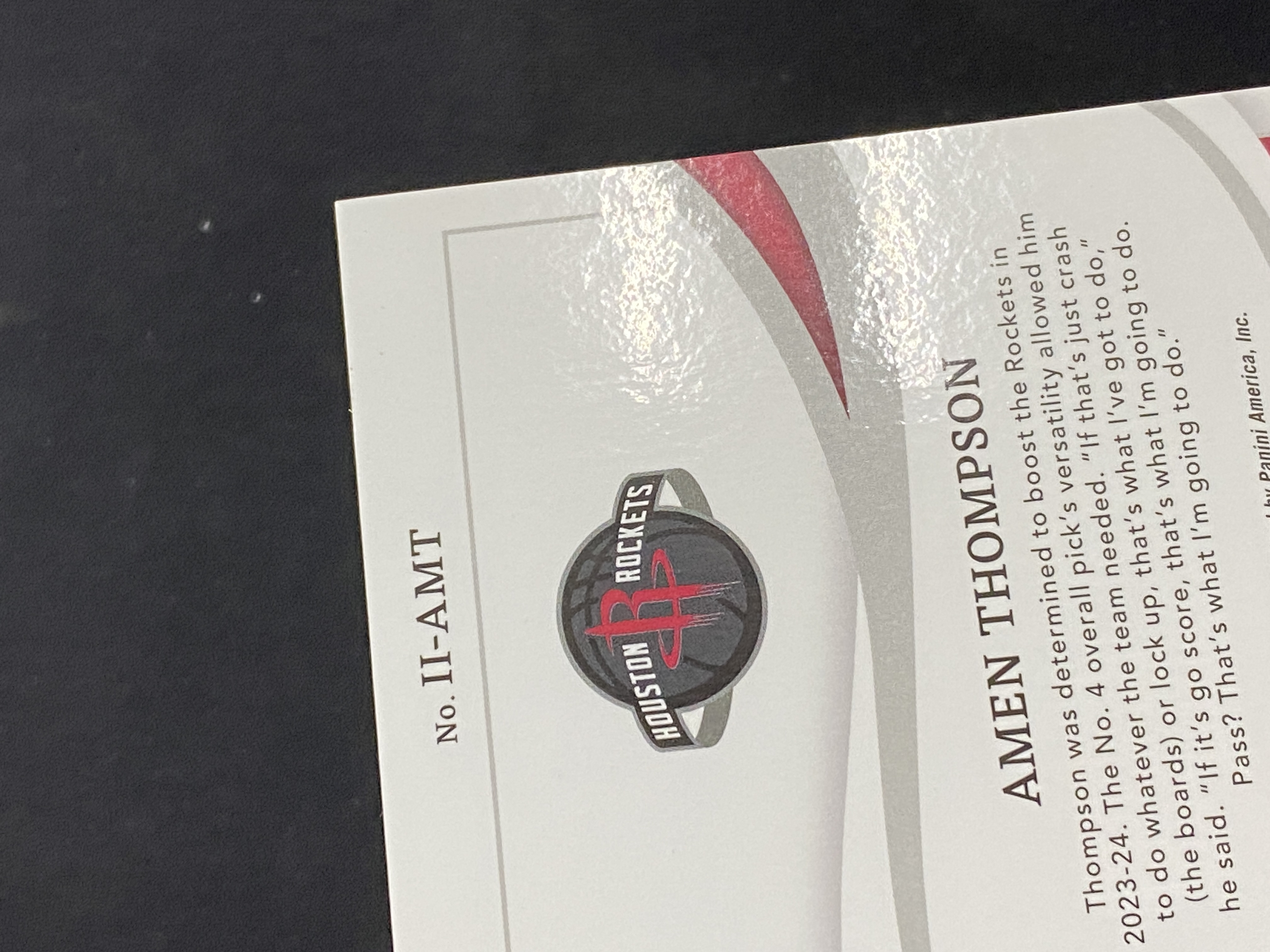 2023-24 Panini Immaculate Amen Thompson RC 爱咪咪 火箭 新秀 阿门 汤普森 签字 卡签 INK签 ...