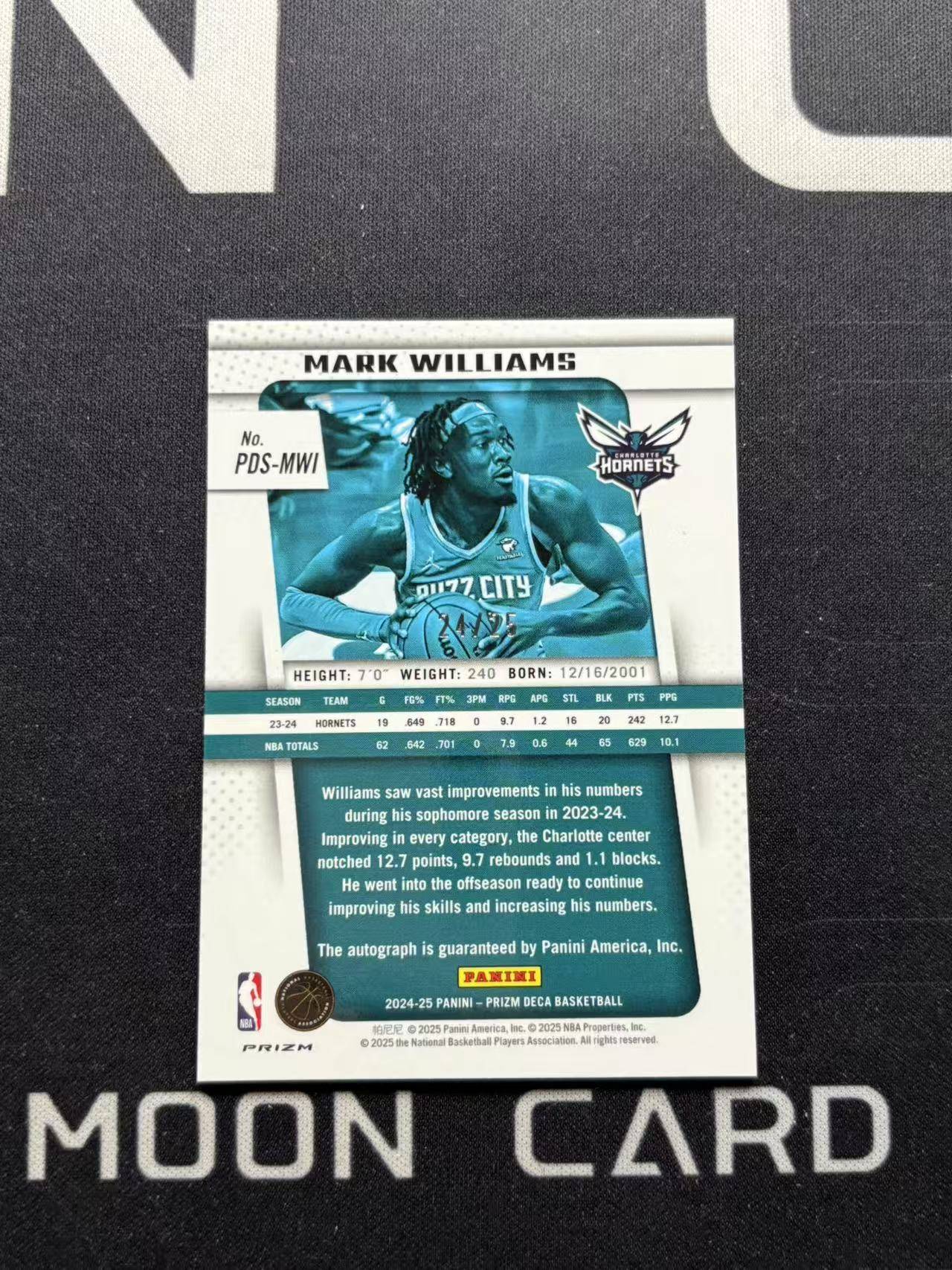 【梦卡拍卖】2024-25 Panini Prizm DECA Mark Williams 签字 马克 威廉姆斯 马威 绿折 绿shimmer ...