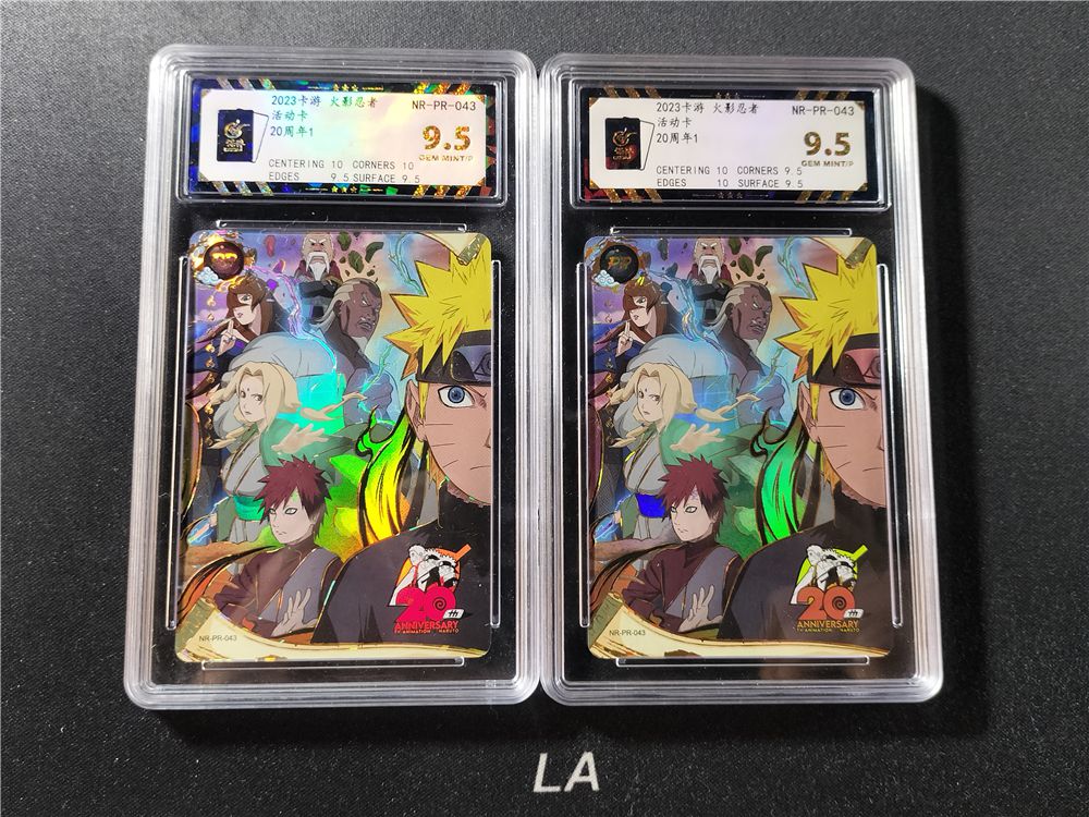 【LA拍卖】2023 卡游 火影忍者 活动卡 20周年1 NR-PR-043 闪卡 BCTC保粹评级9.5分 2张打包 DCM 卡淘