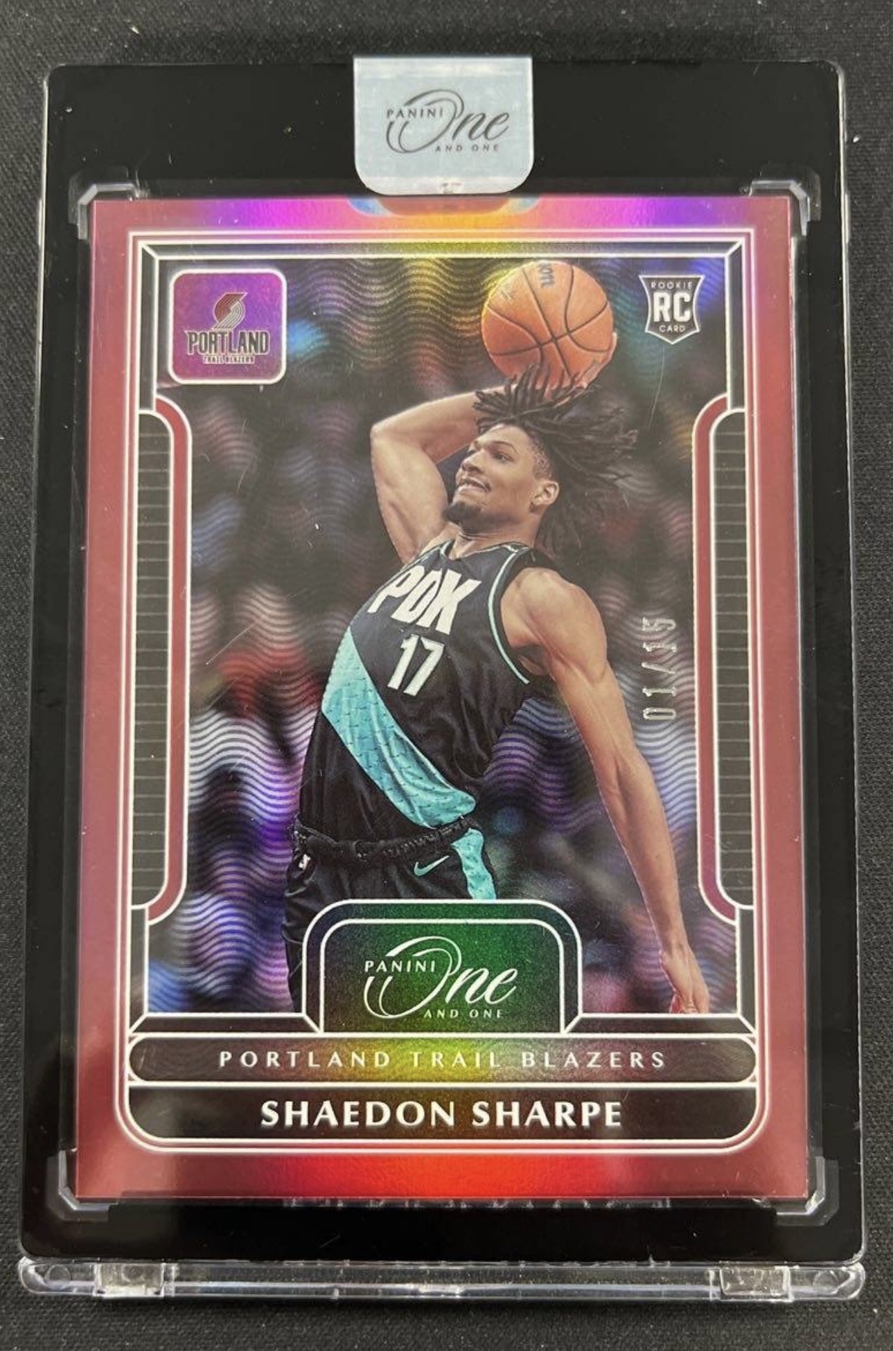 2022-23 Panini One and One Shaedon Sharpe RC 开拓者 新秀 谢登 夏普01/15 全网首张 首编 ...