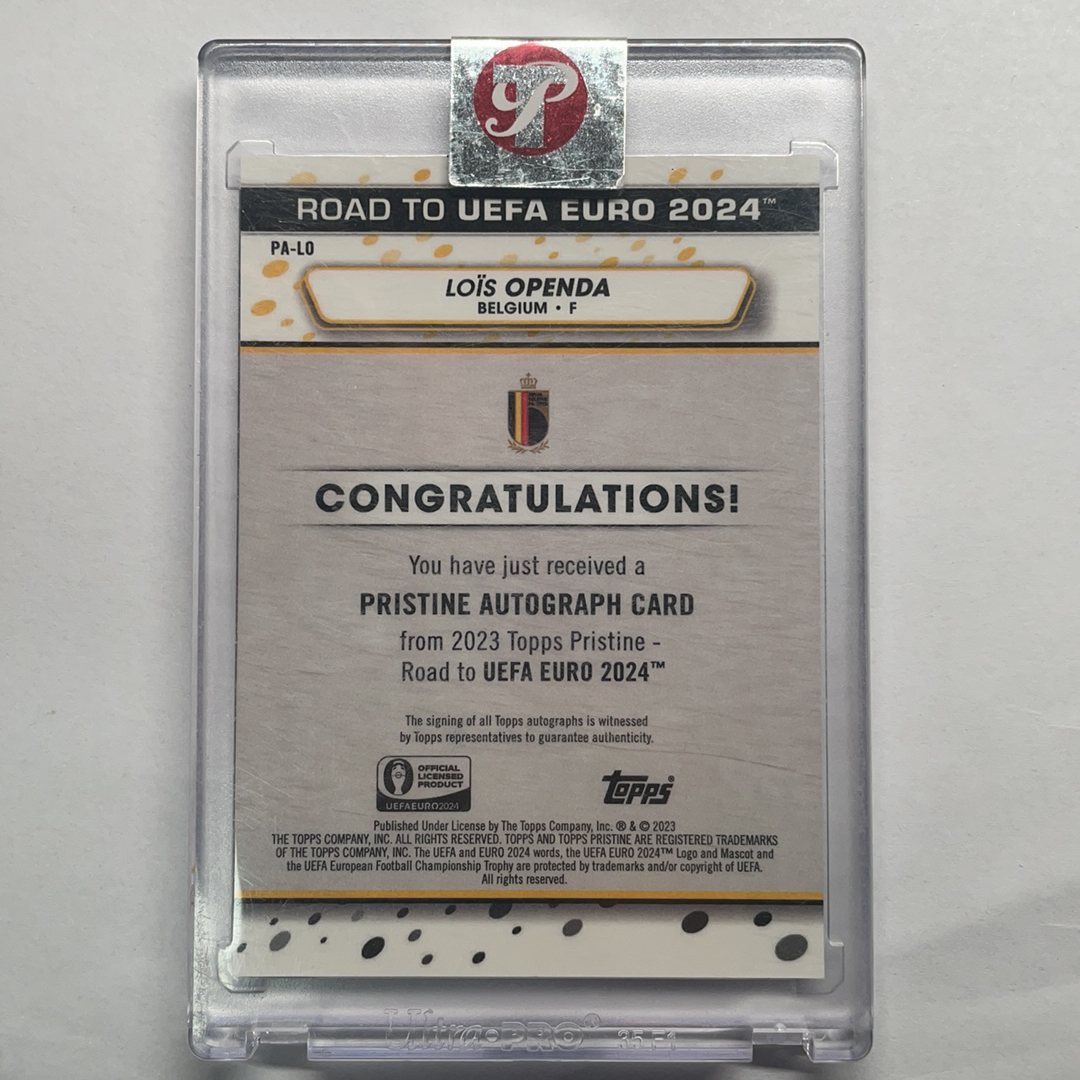 2024 Topps 太古 Lois Openda 欧洲杯 太古 国家队首秀 比利时 奥蓬达 莱比锡红牛 签字卡 原封砖 卡品如图 苍穹 卡淘