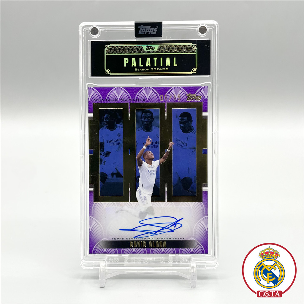 【CGTA 首编】2024-25 Topps Palatial 宫殿 皇马 队盒 阿拉巴 01/15编 首编 紫折 完美签字 Montage ...