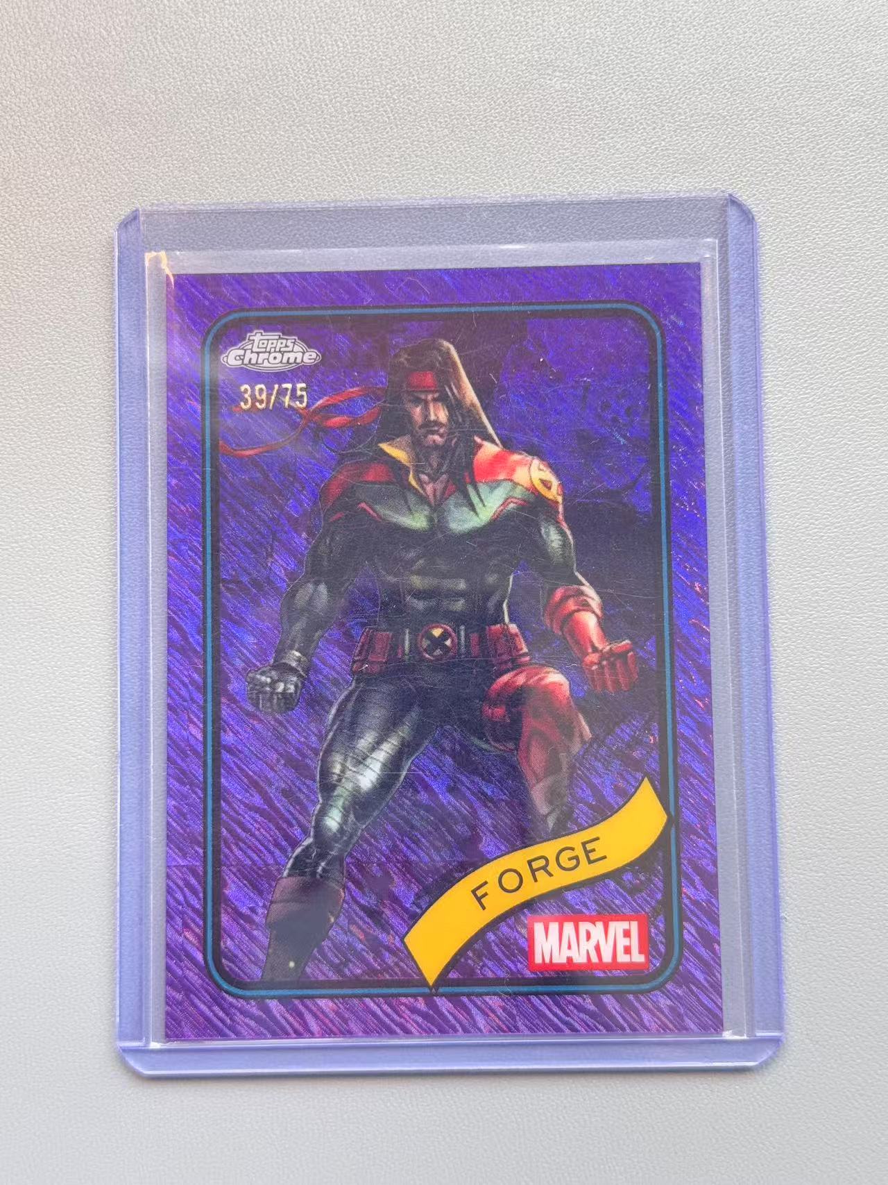 2025 Topps Marvel (MCU) 漫威 Chrome 次年 【十点代拍】39/75编 大比例 FORGE 锻造者 #50 紫折 ...