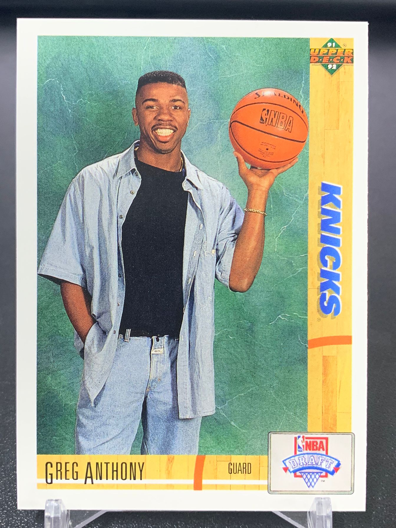 【浩行拍卖 截标预付75%】1991 UD Greg Anthony 尼克斯 格雷格安东尼 老卡 特卡 专收必备「钻木」1220D05 卡淘